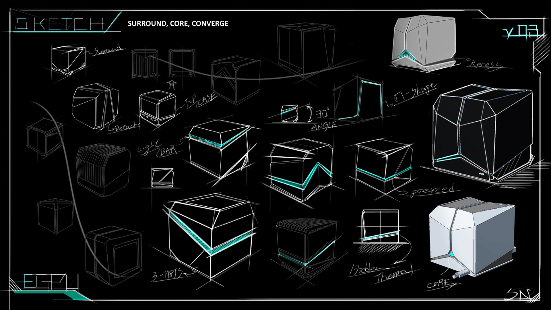 ArtStation - eGPU System Sketch - (External GPU)