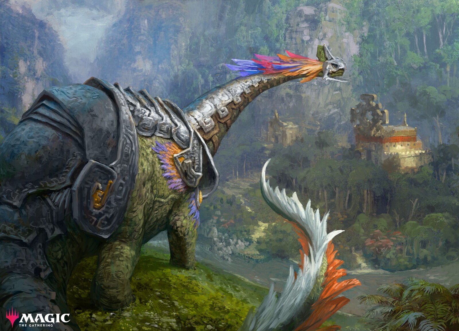 Simon Dominic Brewer fantasy art and illustration - Curious Altisaur (MtG)