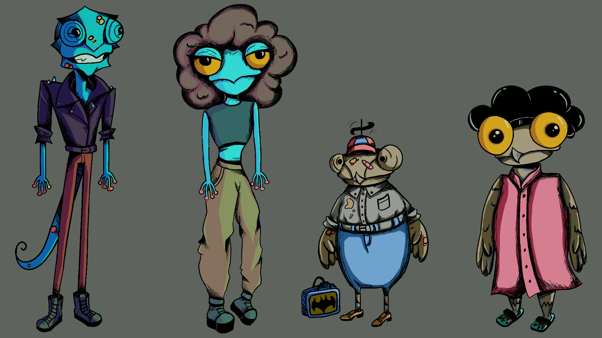 ArtStation - Potoo-Chameleon family