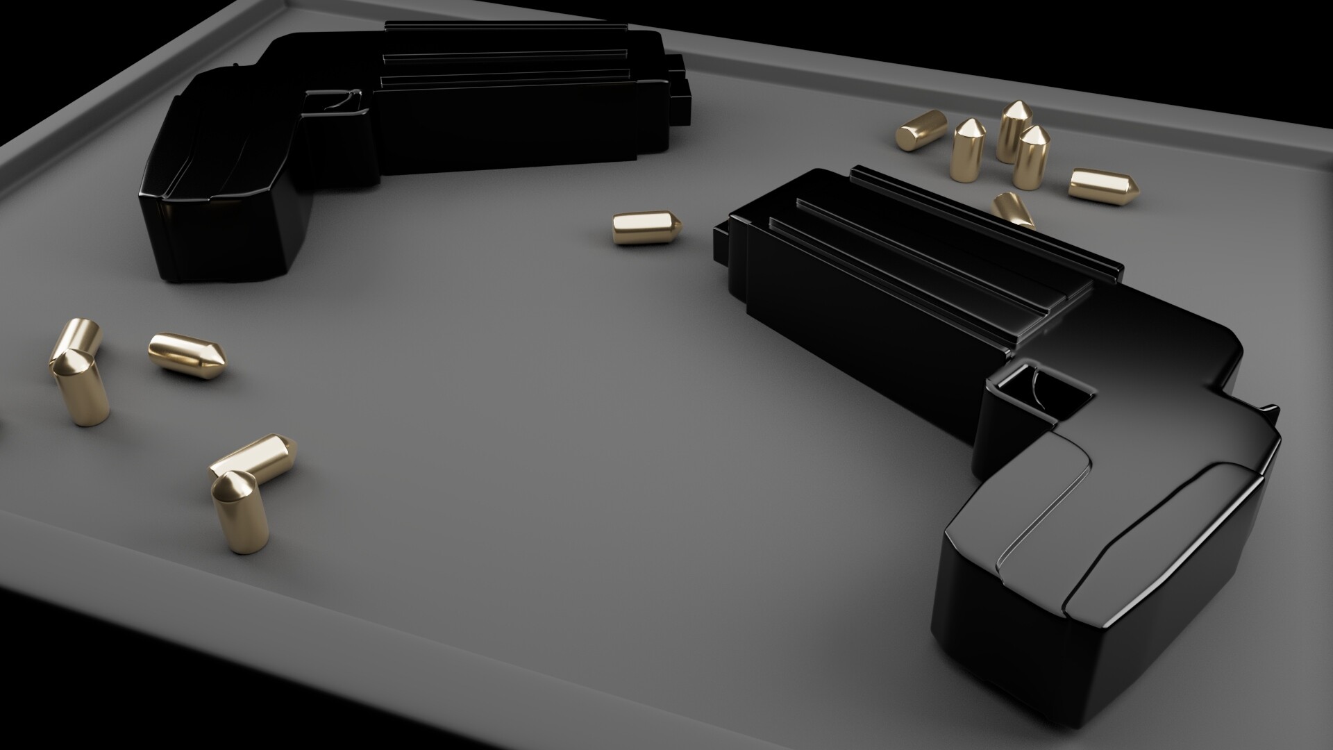 ArtStation - Pair of guns - Maya