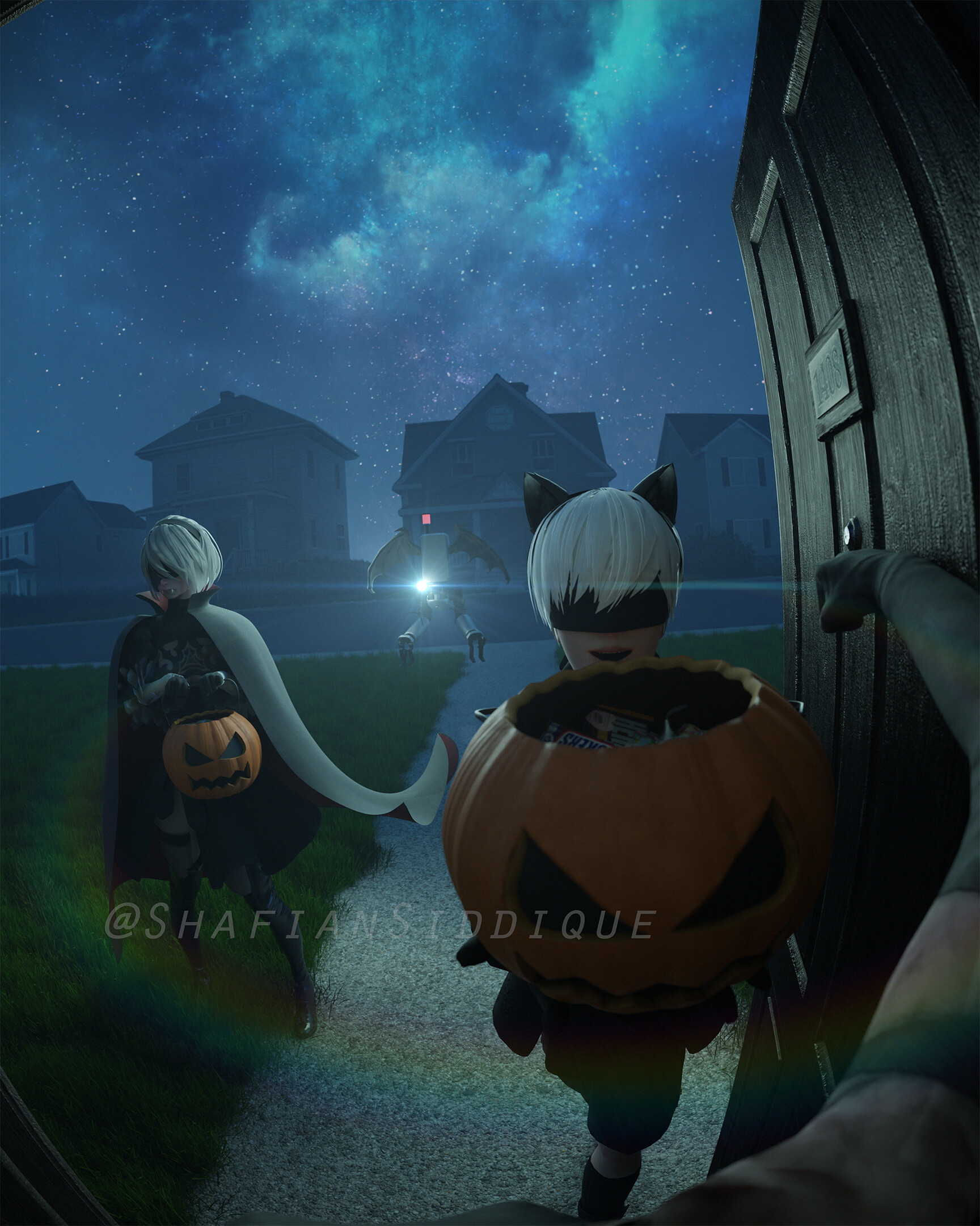 ArtStation - Late Night Spook(NieR Automata)