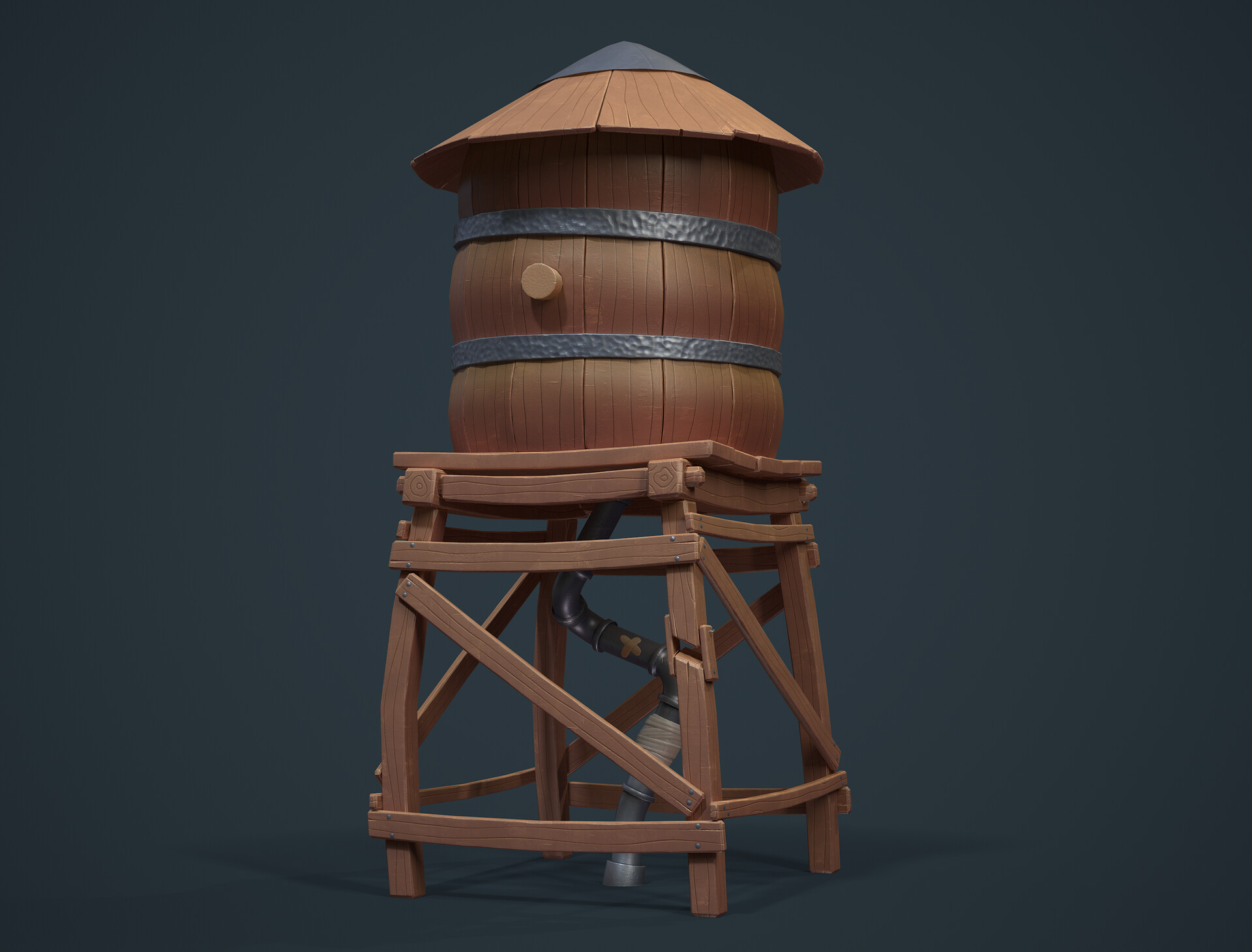 ArtStation - Stylized Water Tower