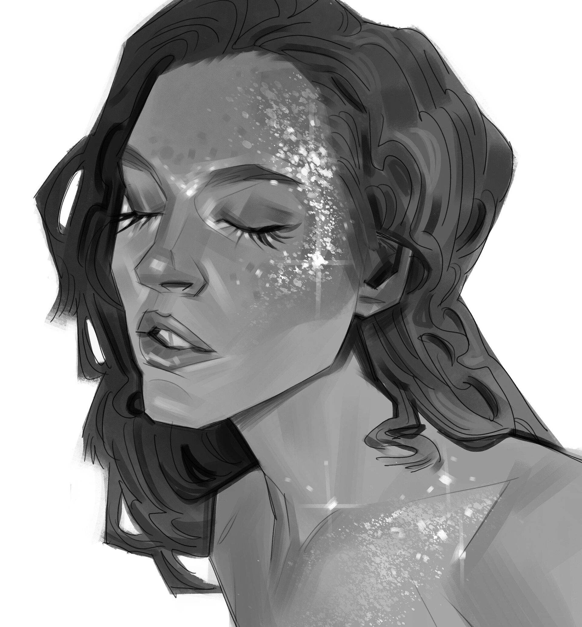 ArtStation - Inktober Results day 28 SPARKLE