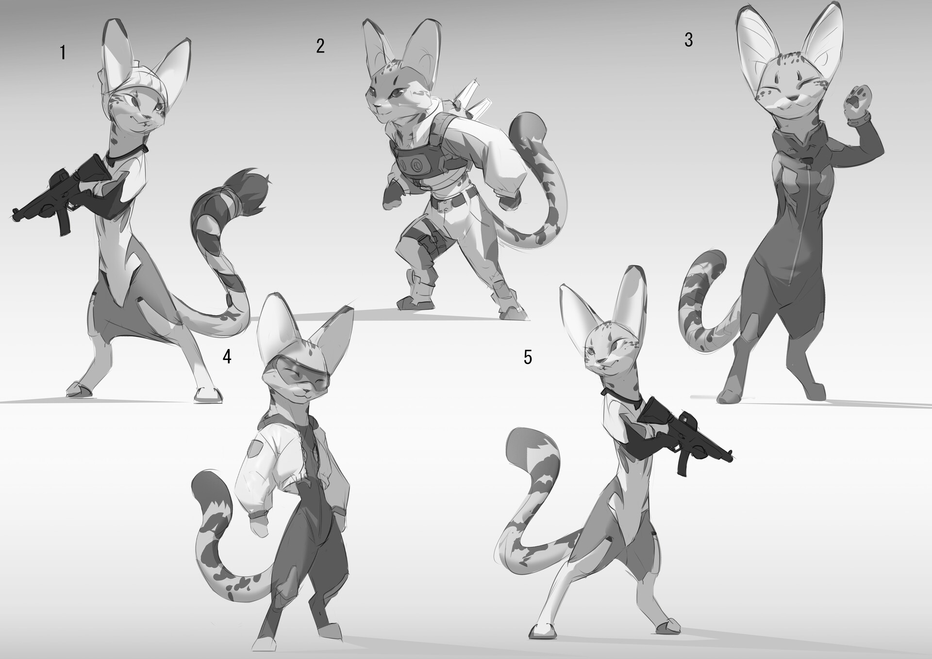 ArtStation - Bipedal Cat Development Nyan Heroes