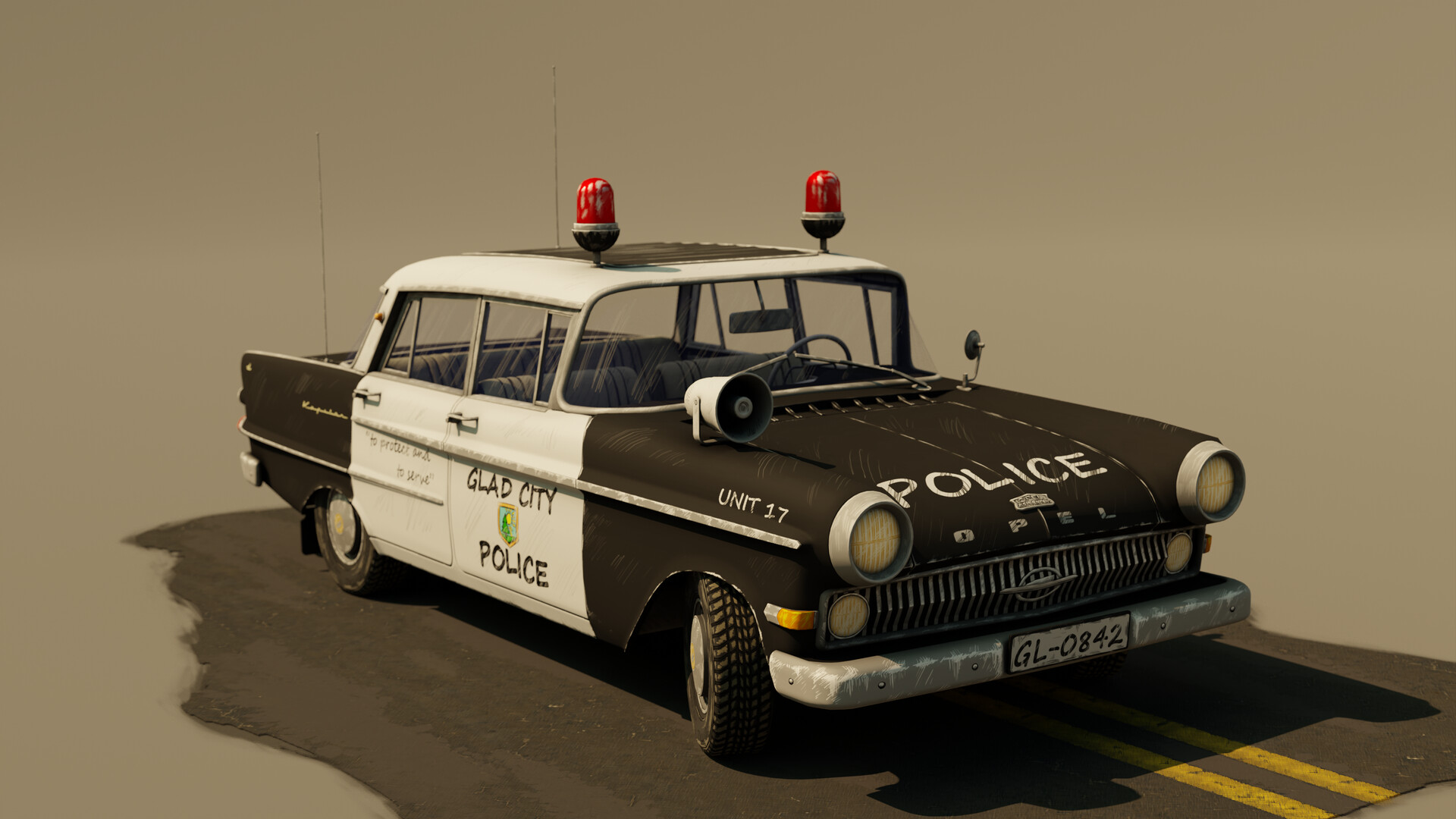 ArtStation - stylized police car