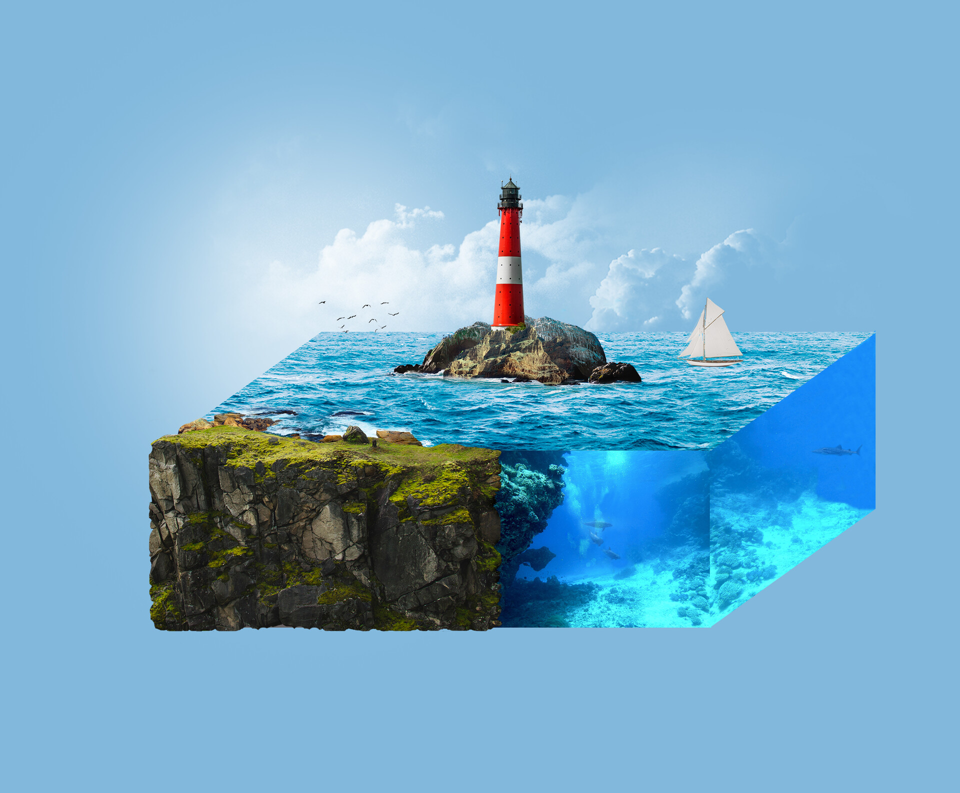 ArtStation - 3D Island Cube