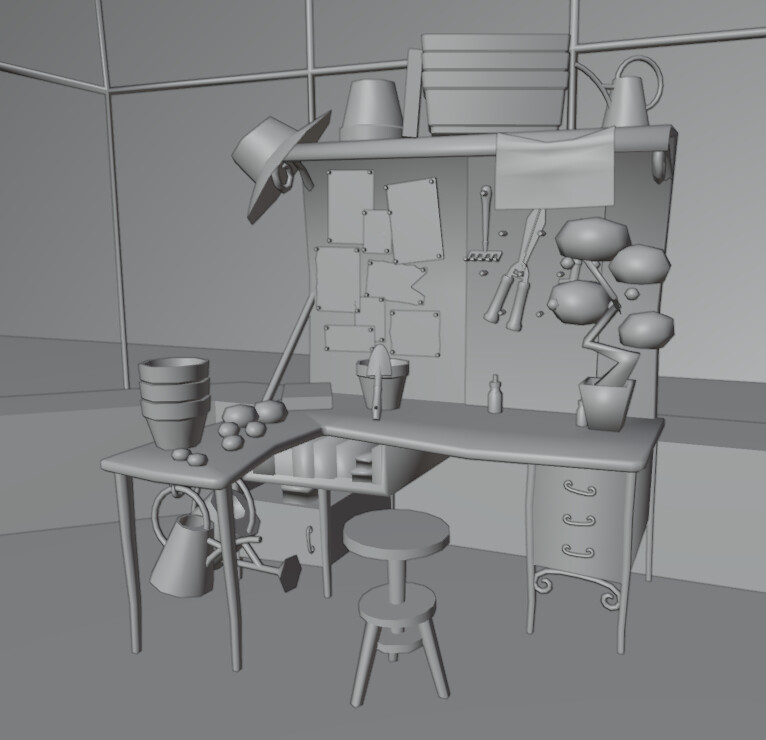 Cécile Regis - Mamie Lou - Environment Texturing & Lighting