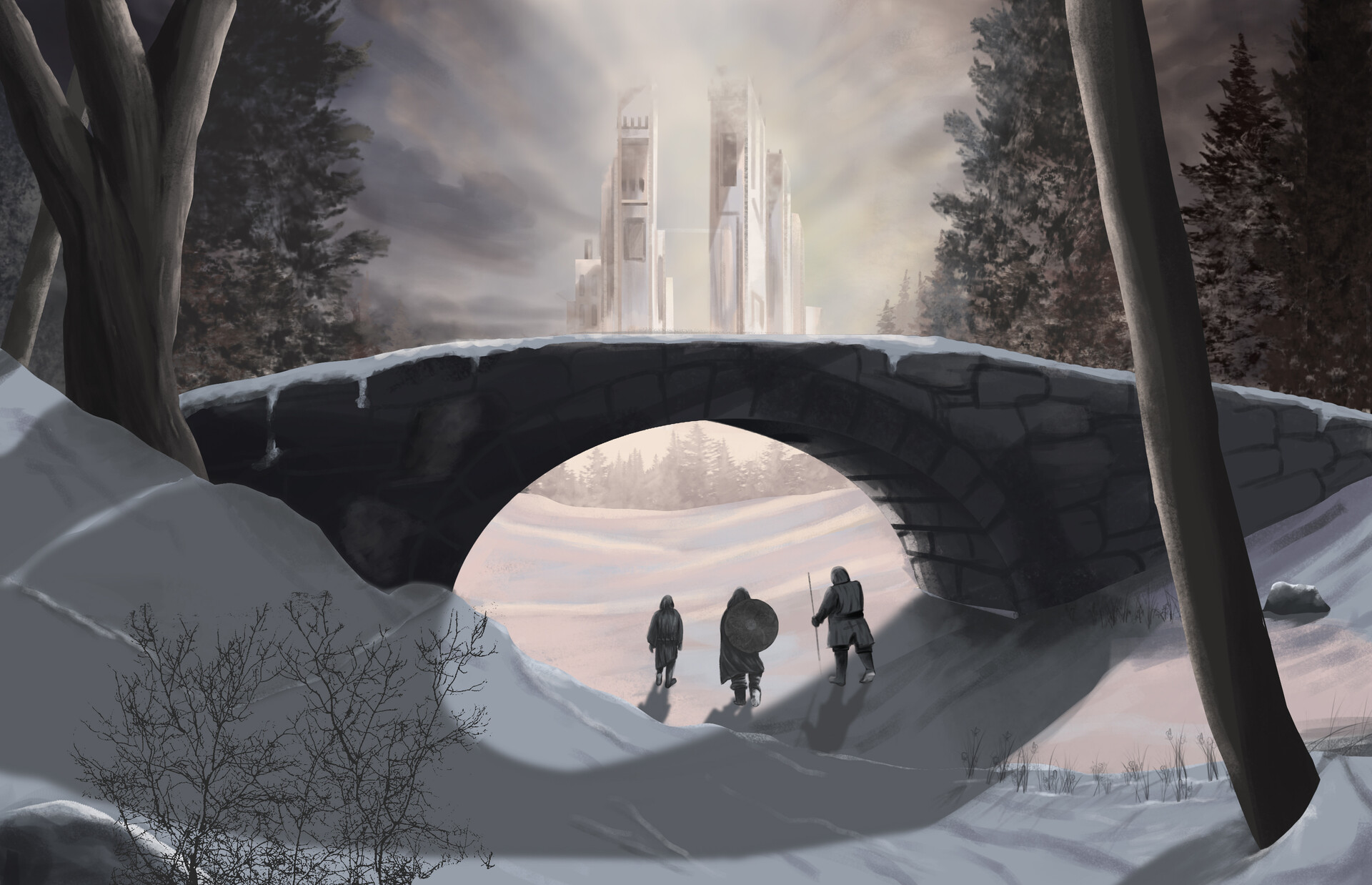 ArtStation - path on the snow (personal work)