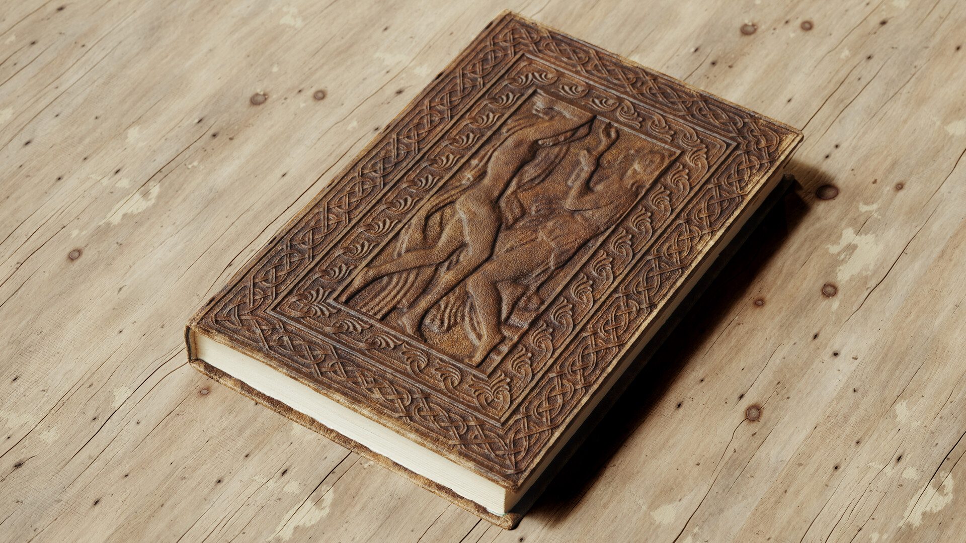 Javad Rajabzade - Texturing an embossed leather cover book in substance 3d painter - Tutorial