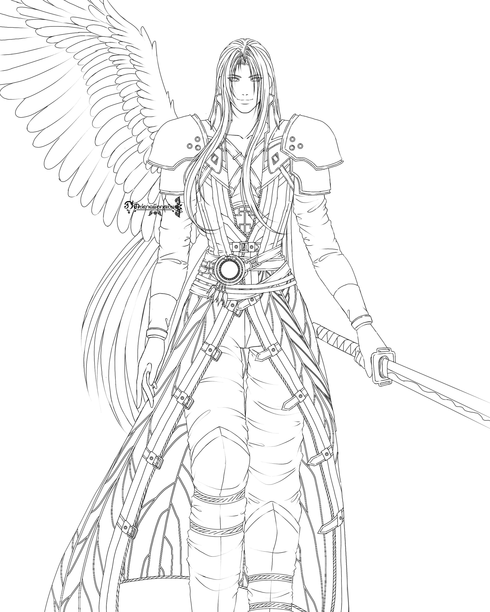 final fantasy 7 coloring pages