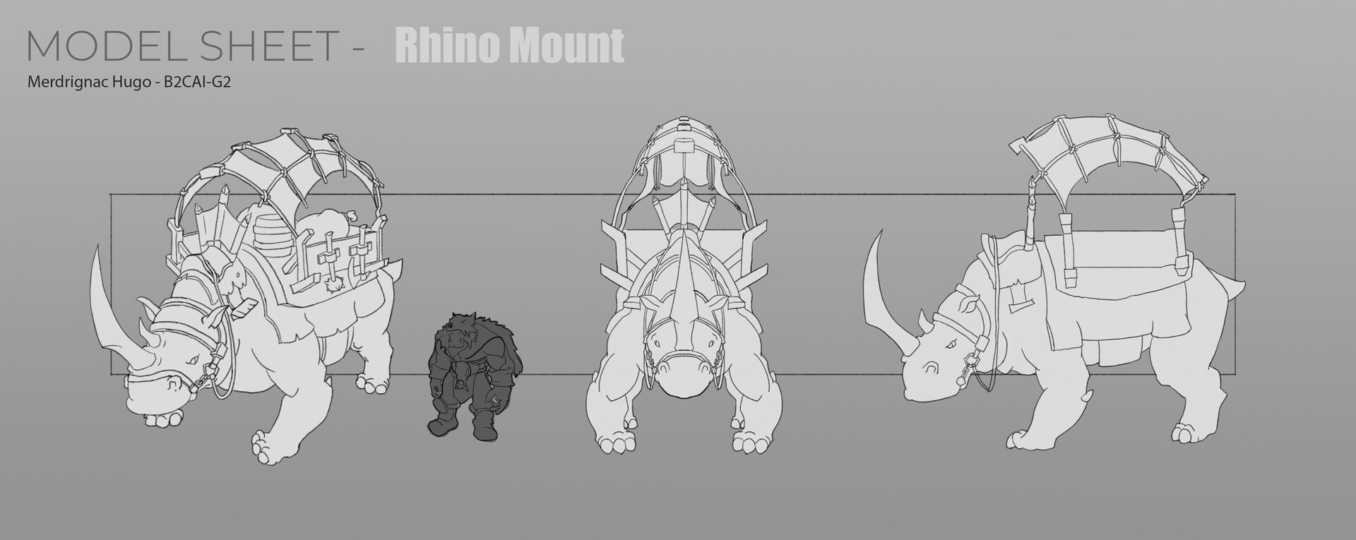 ArtStation - Props - Monture Rhino