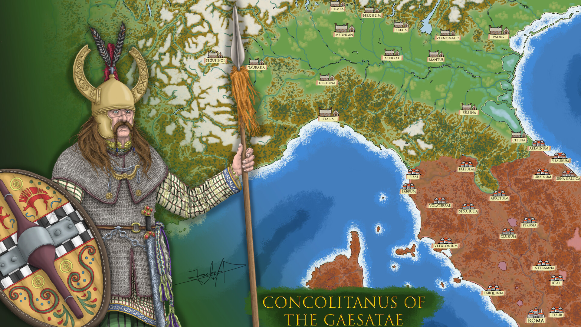 ArtStation - Enemies of Rome - Concolitanus of the Gaesatae