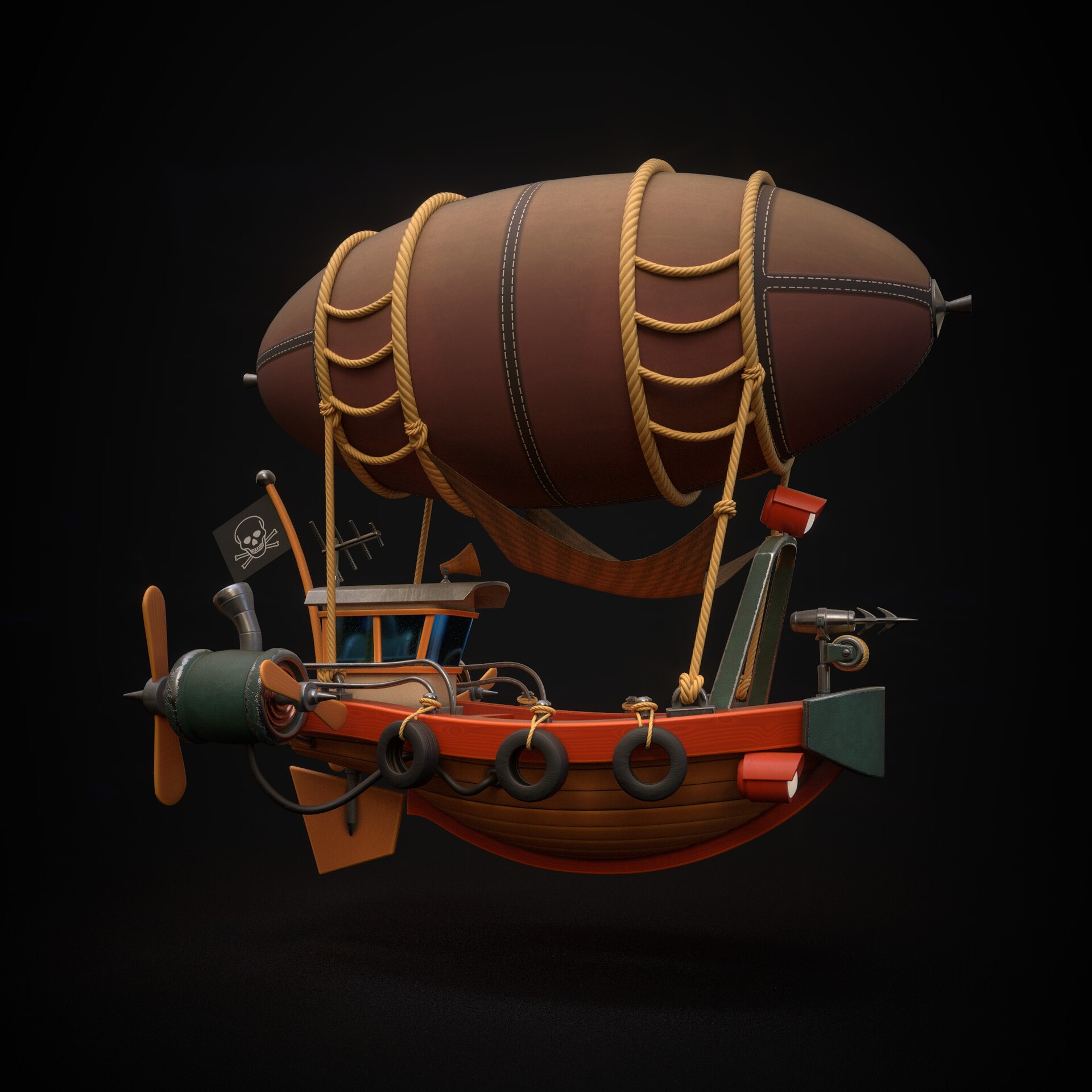 ArtStation - Stylized Pirate Air Ship