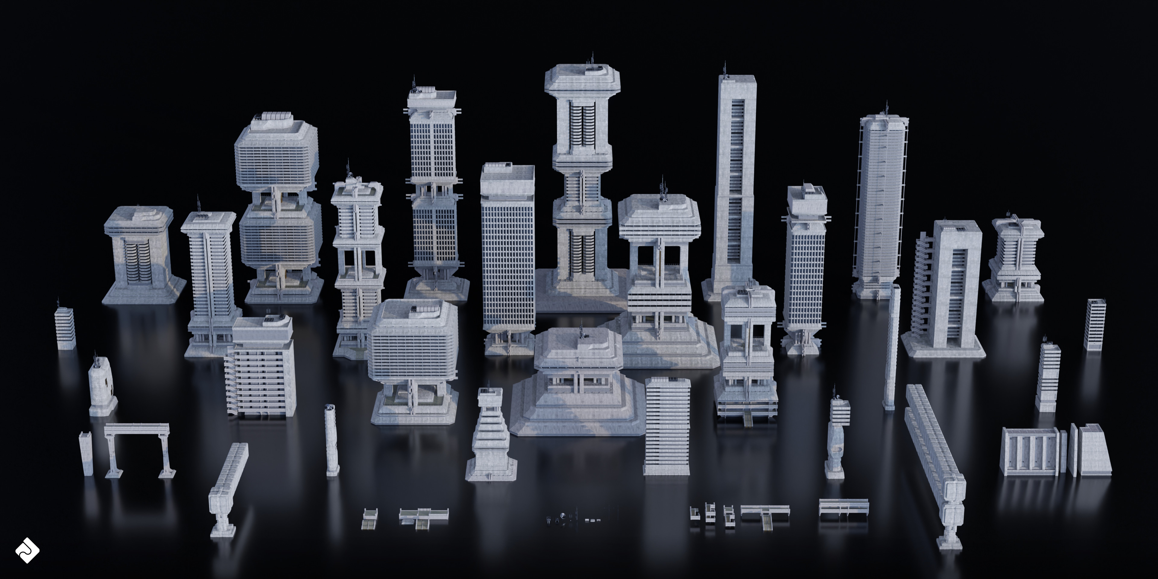 Asset Smash - Brutalist Dystopia - Urban Buildings, Structures ...