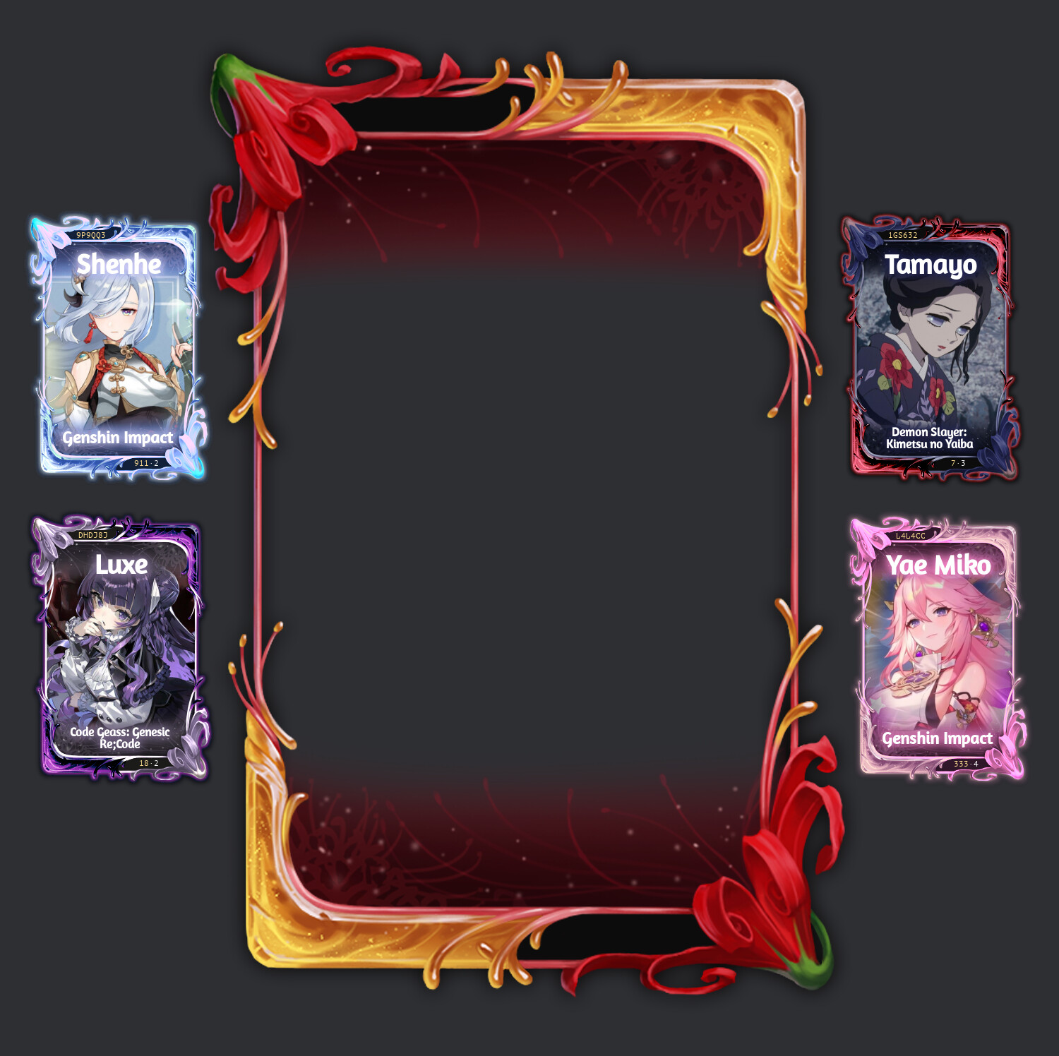 Michelle WishMish Mueller - Karuta Card Frames - Series 2