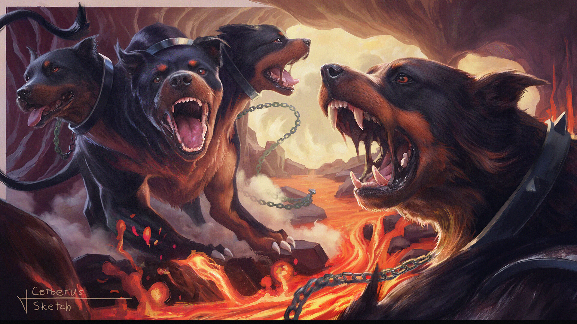 ArtStation - Cerberus sketch