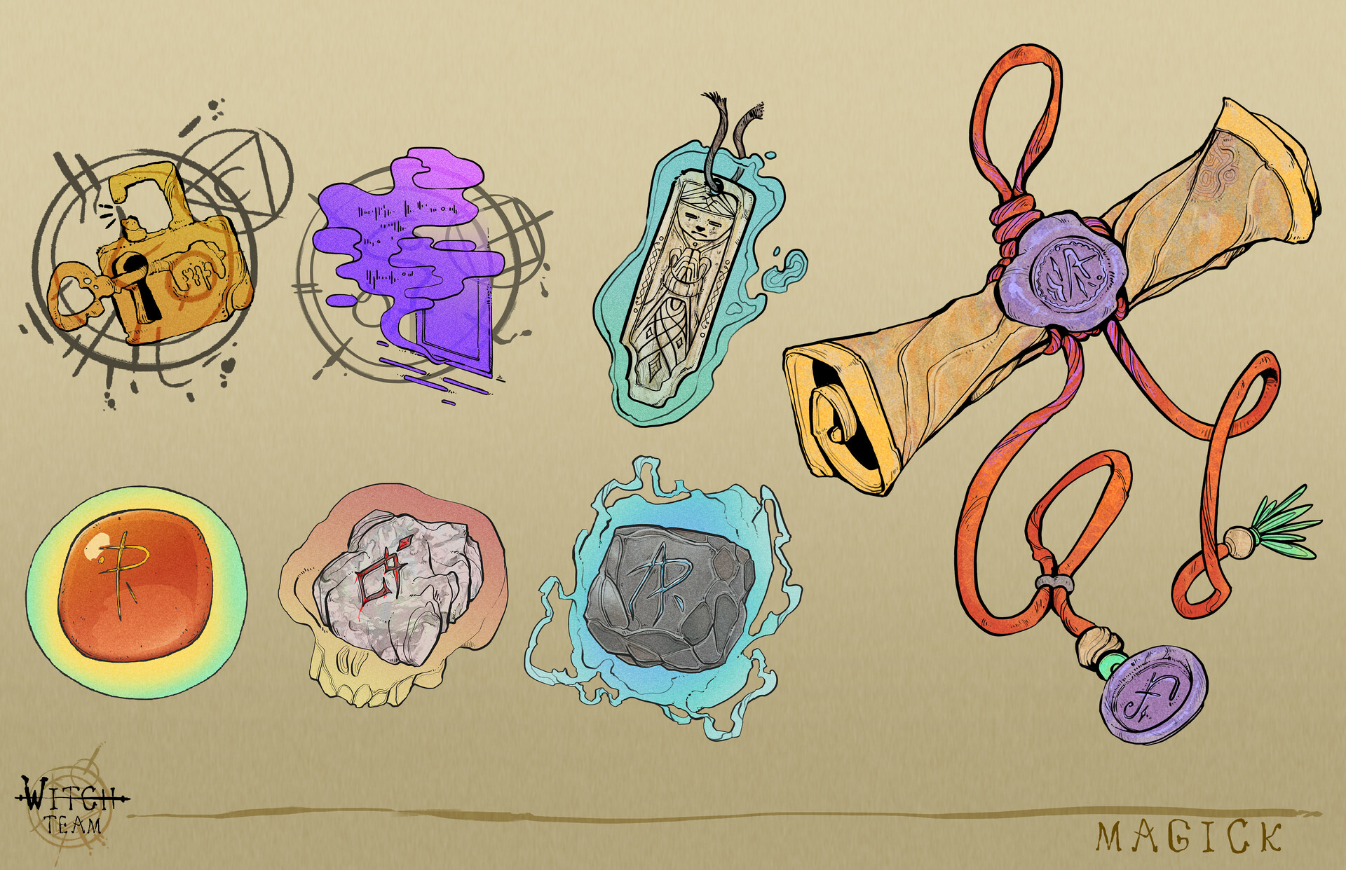 ArtStation - W.I.T.C.H. Team Props Magick