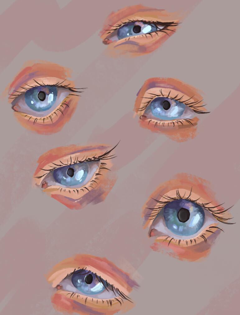 brown eye drawing reference