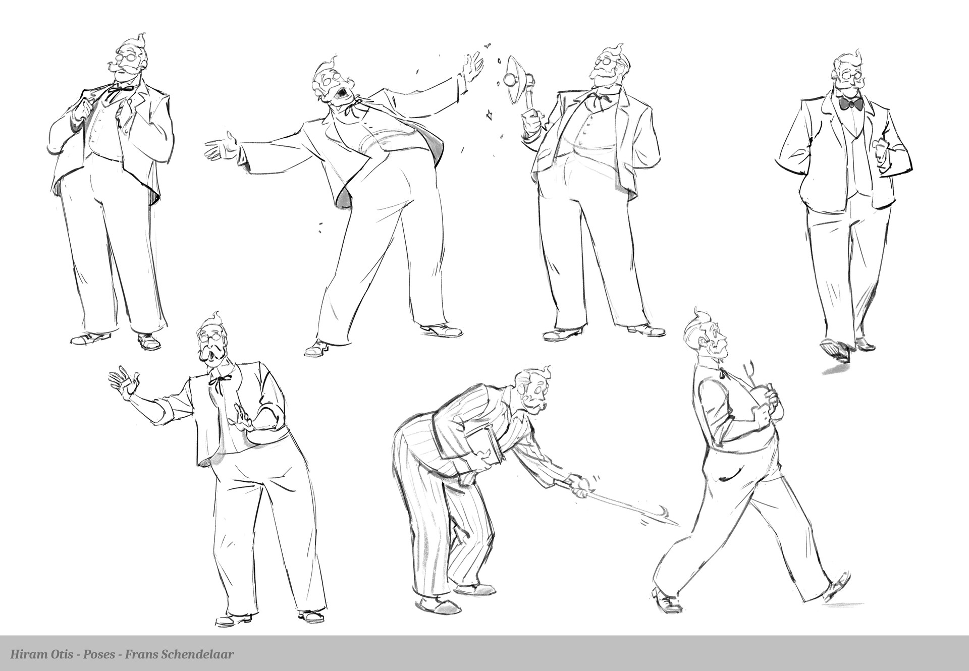 Frans Schendelaar - Pose Sheets - The Canterville Ghost (2023)