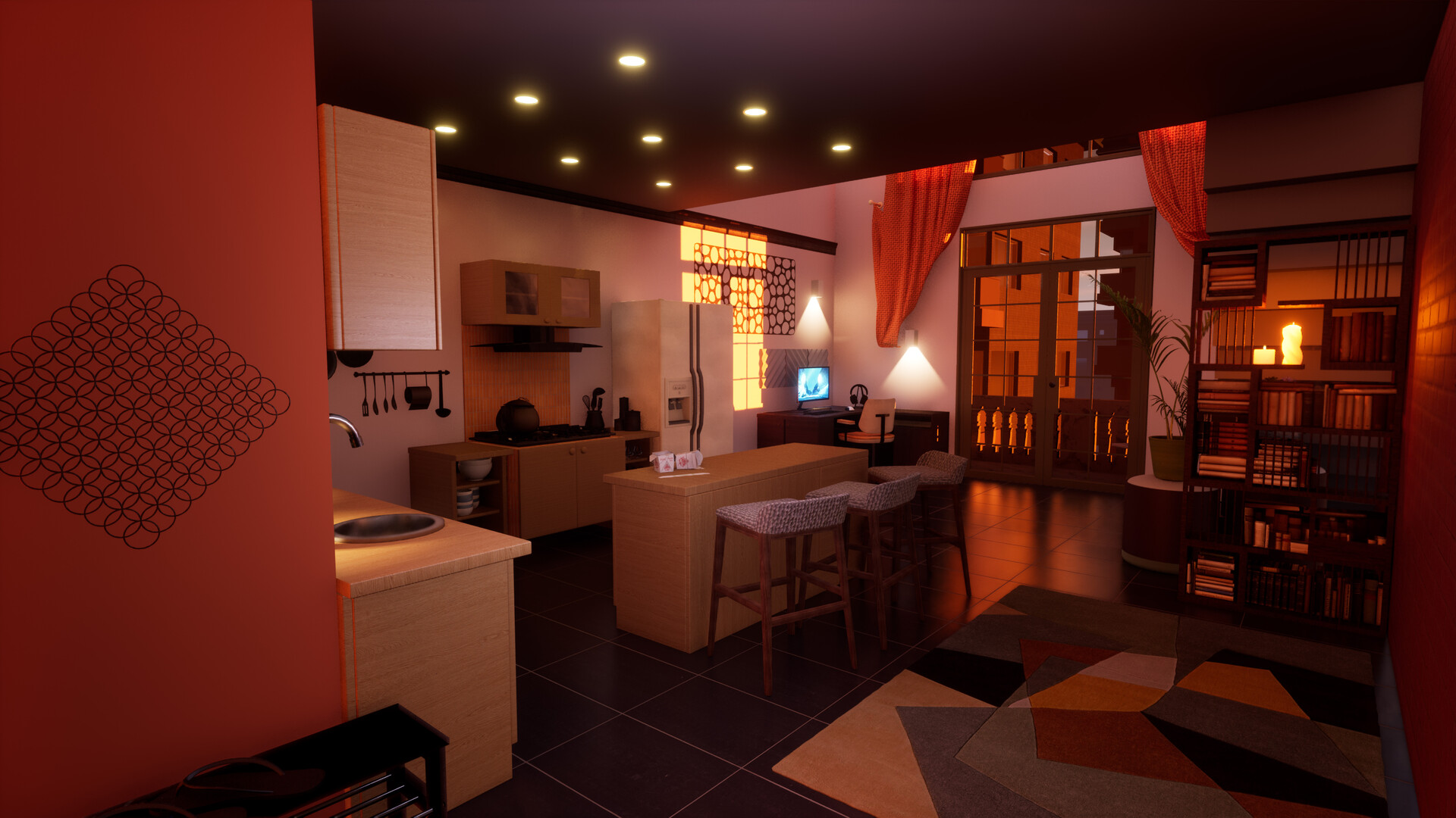 ArtStation - Loft Apartment - Lighting & Set Dressing Exercise
