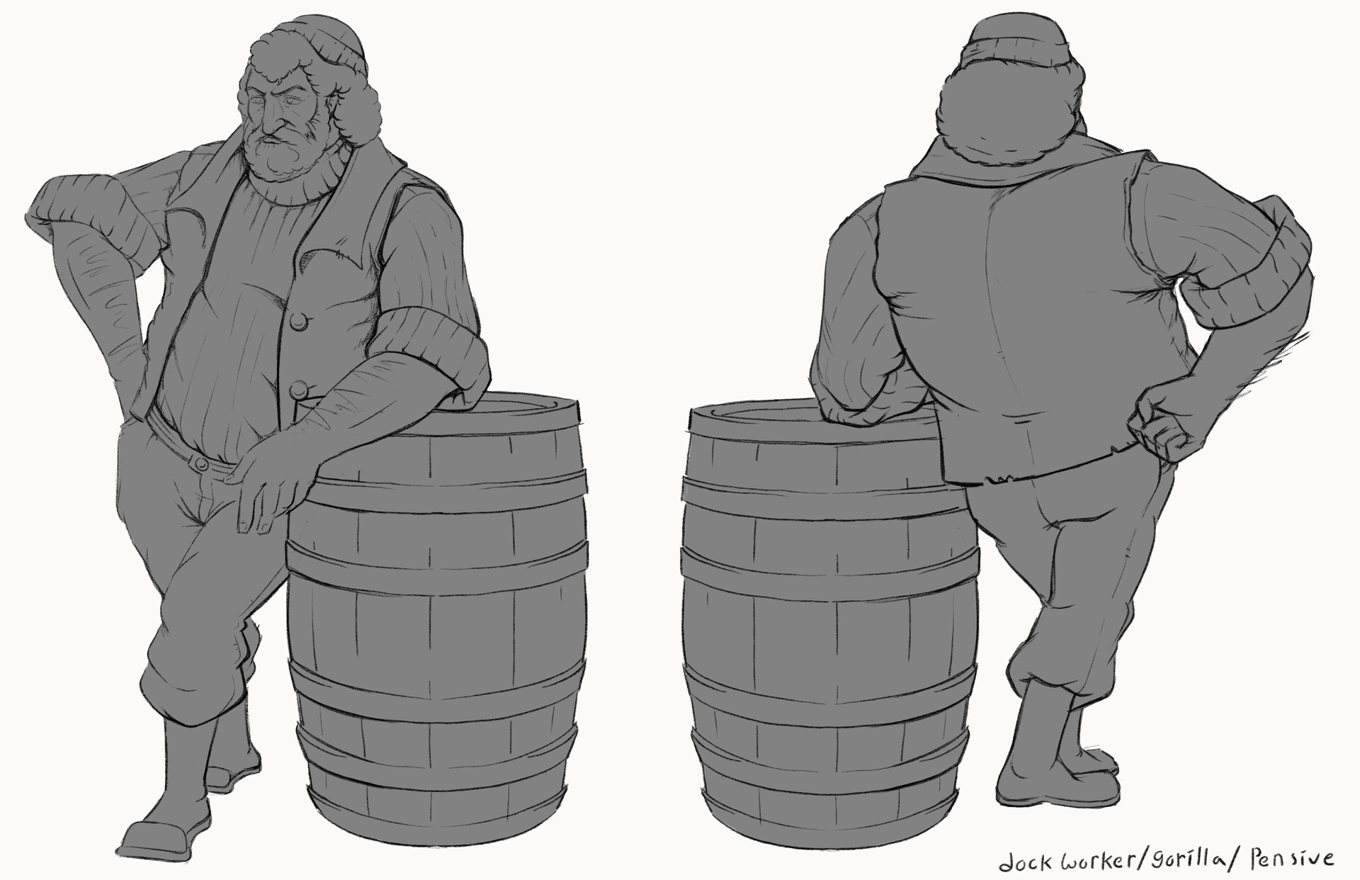 ArtStation - Dockworker character concept