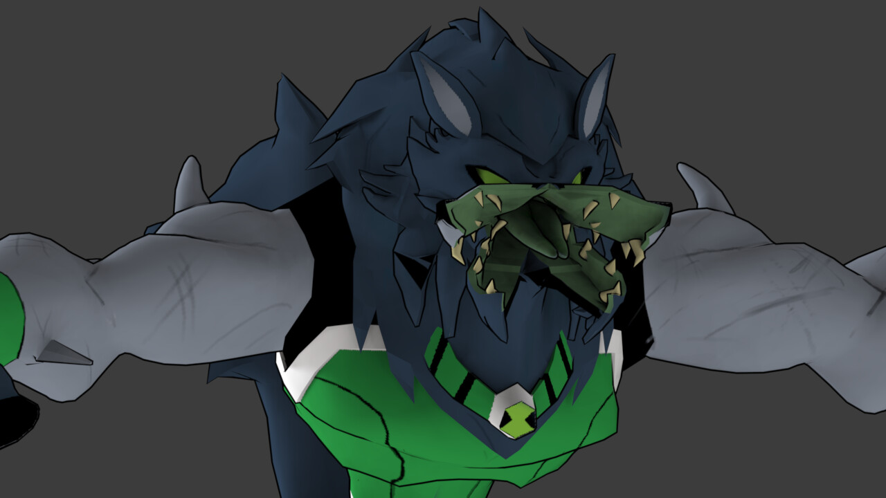 JOKER PRODUCTION - ben 10 Omniverse Blitzwolfer 3d model
