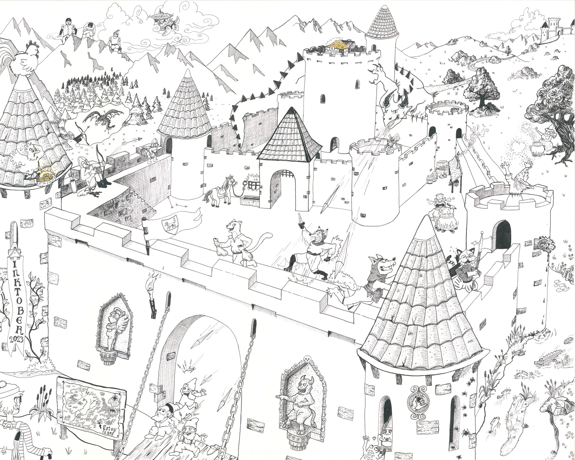 ArtStation - Inktober 2023 - The Chaos Castle