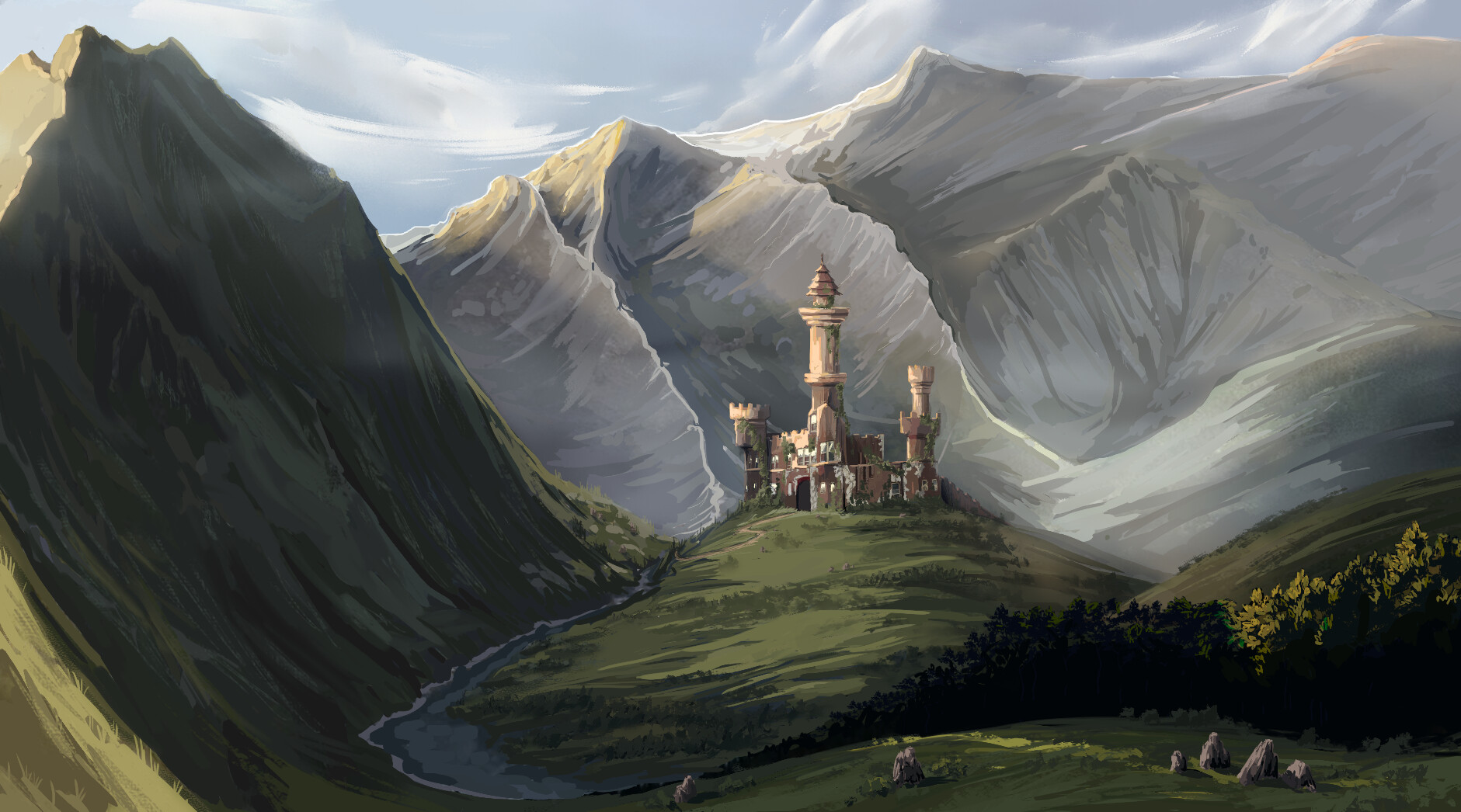 ArtStation - Castle Landscape