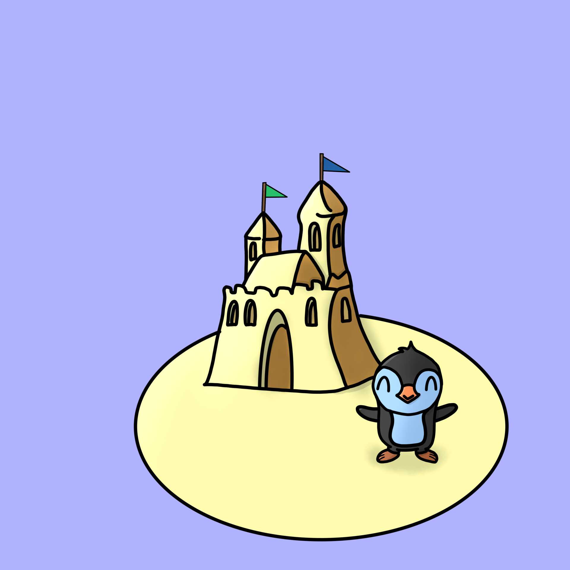 ArtStation - Day 14 - Castle (Inktober 2023)