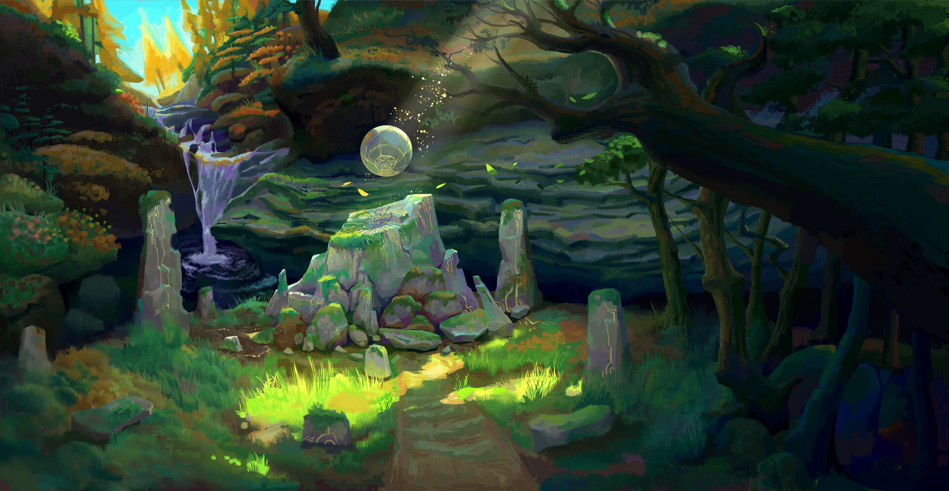 ArtStation - A magic orb in the forest