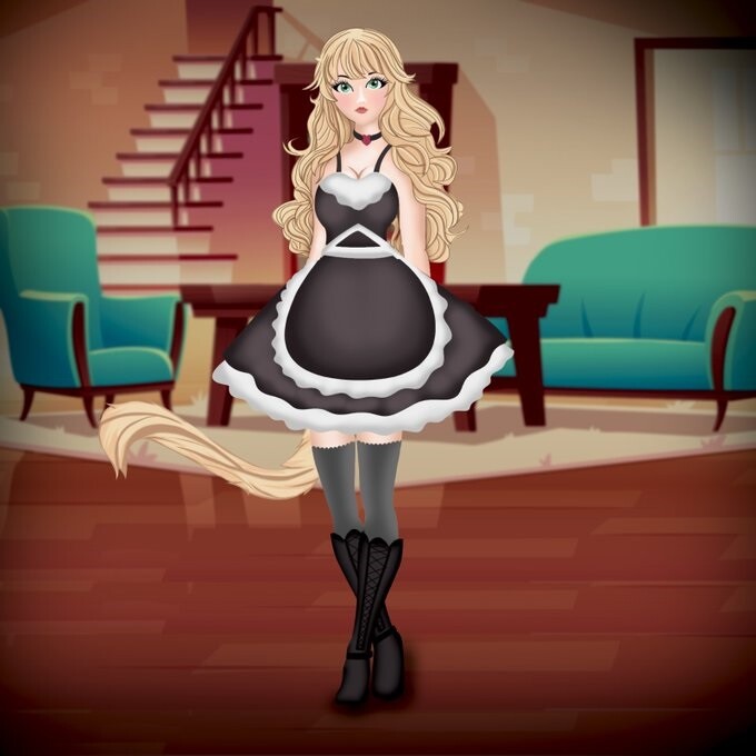 ArtStation - maid cat women