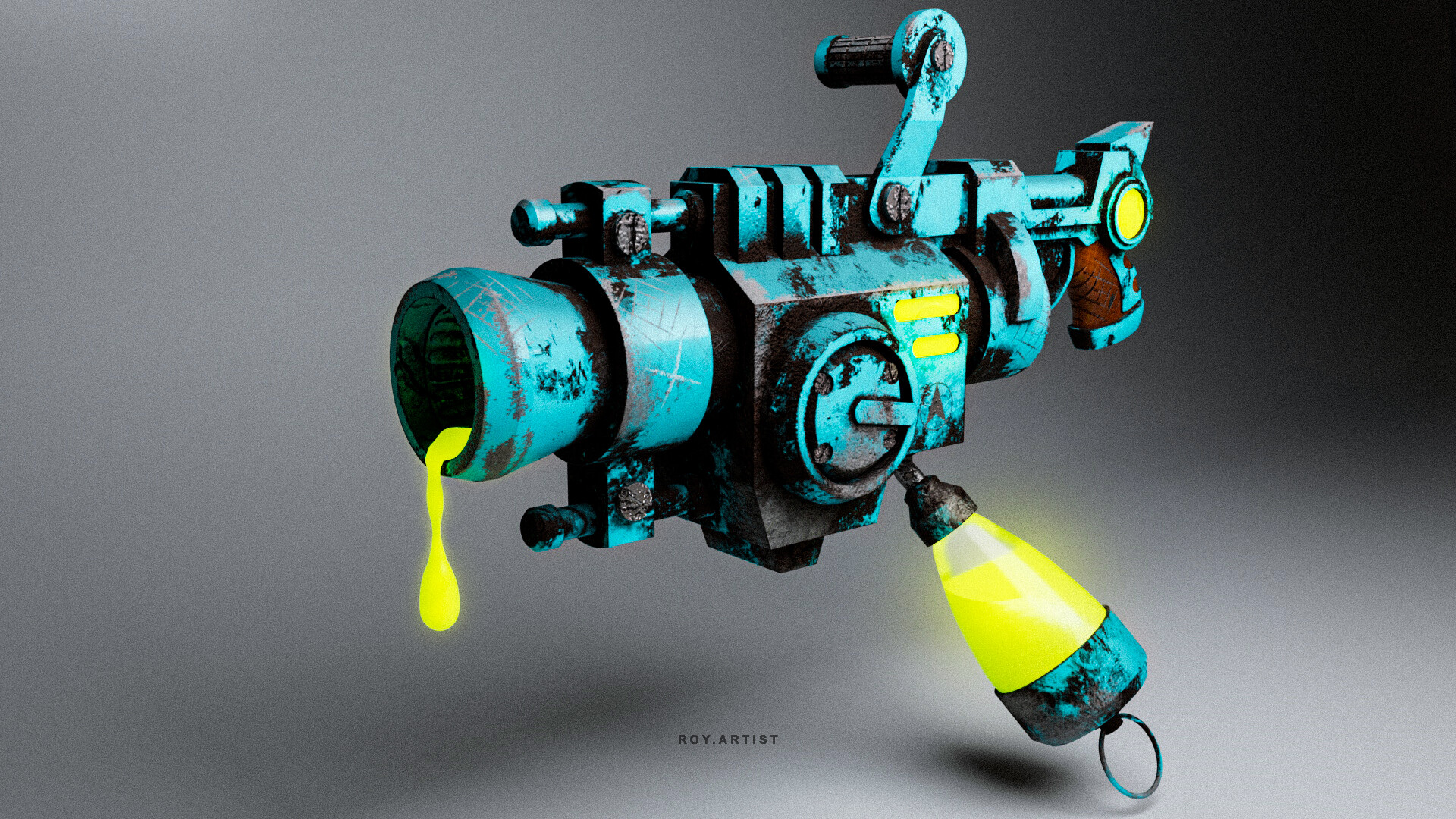 ArtStation - Rusty Stylized Sci-Fi Goo Gun 🔫