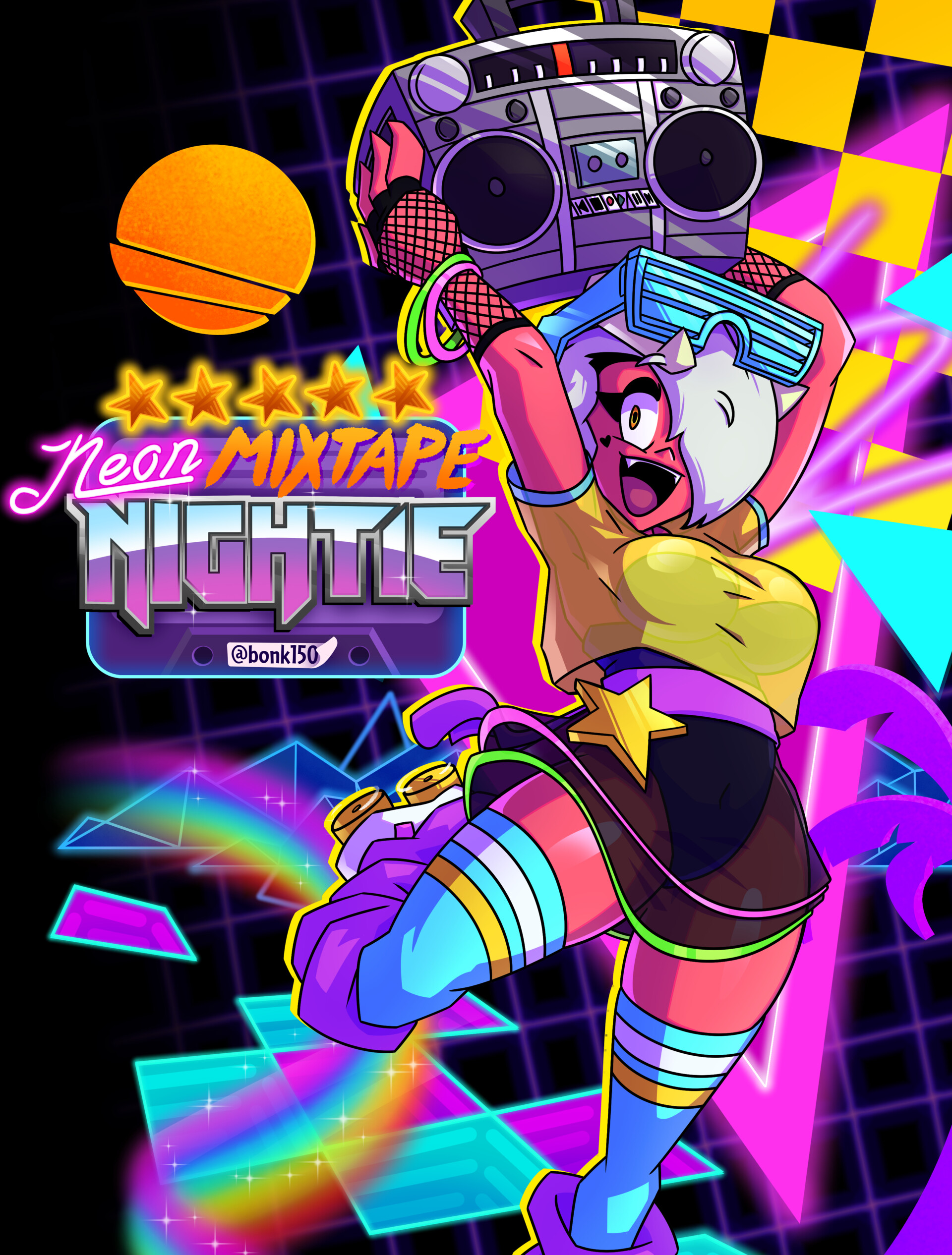 ArtStation - Neon Mixtape Nightie