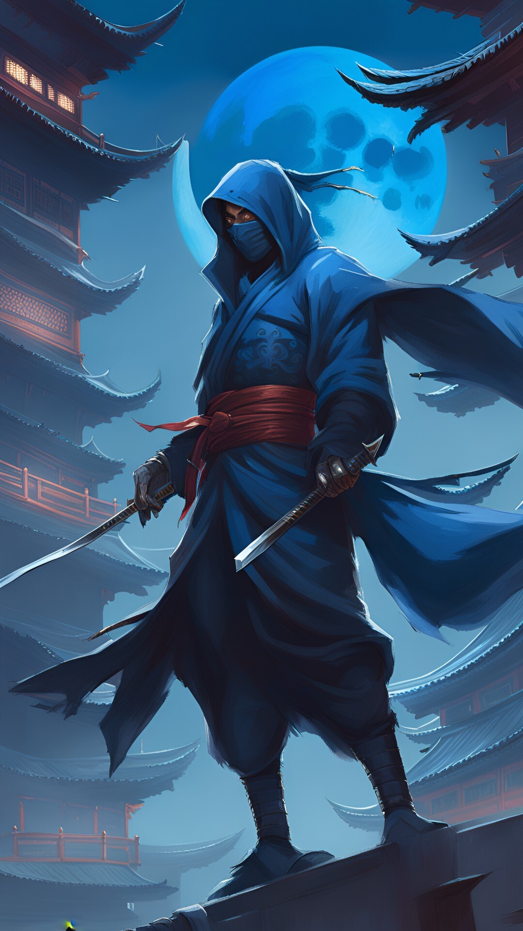 ArtStation - blue moon ninja