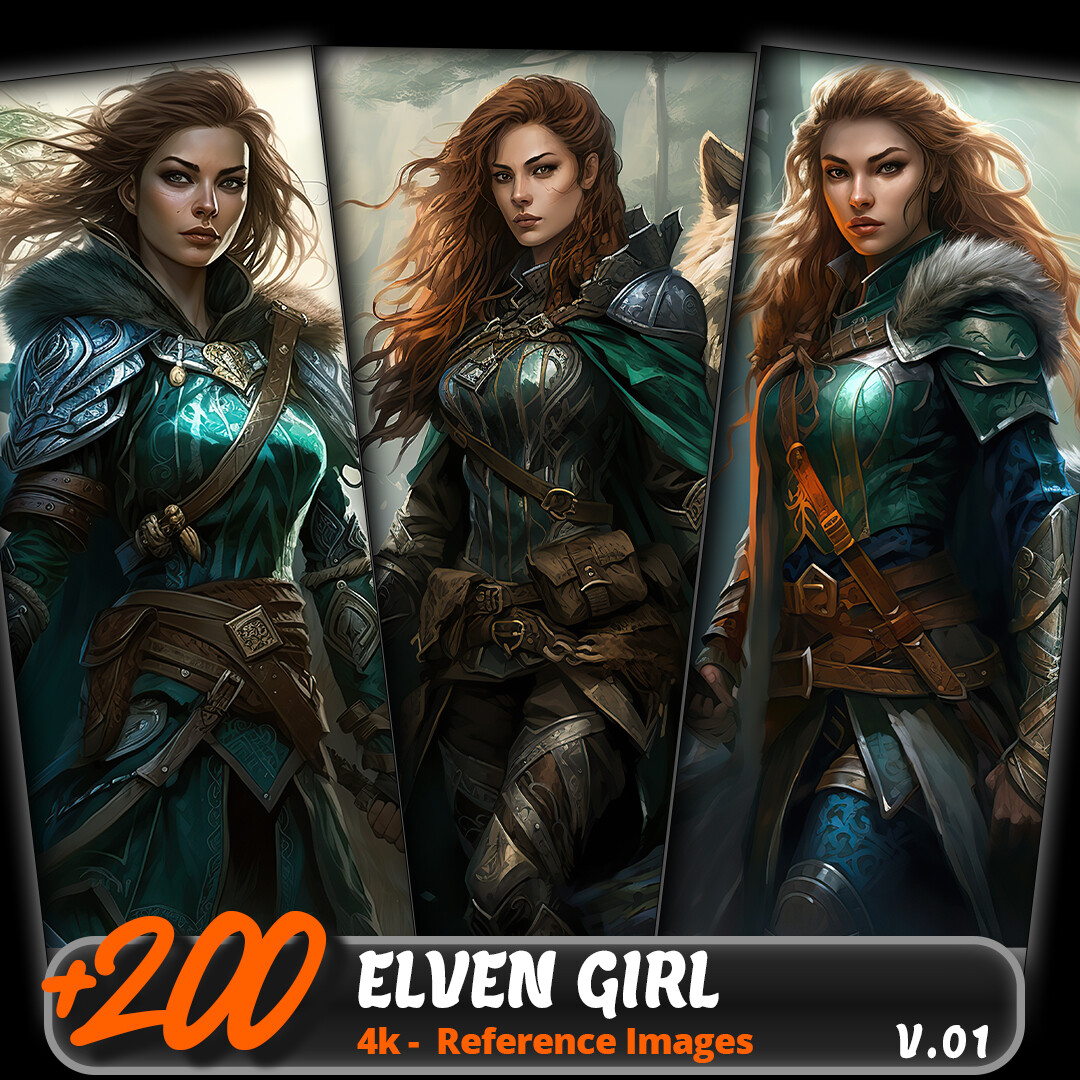 ArtStation - ELVEN GIRL VOL. 01/ 4K/ Reference Image