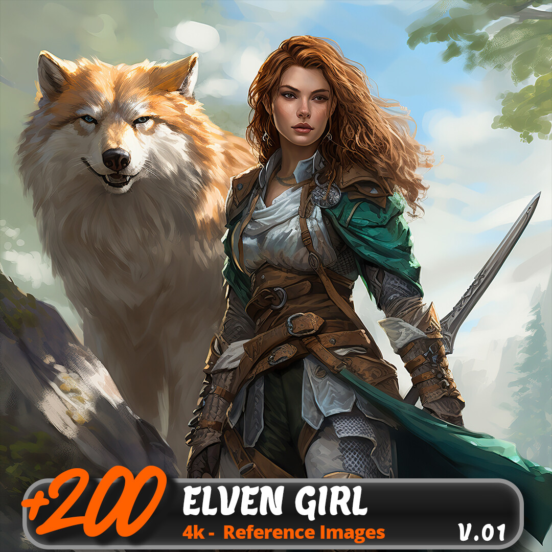 ArtStation - ELVEN GIRL VOL. 01/ 4K/ Reference Image