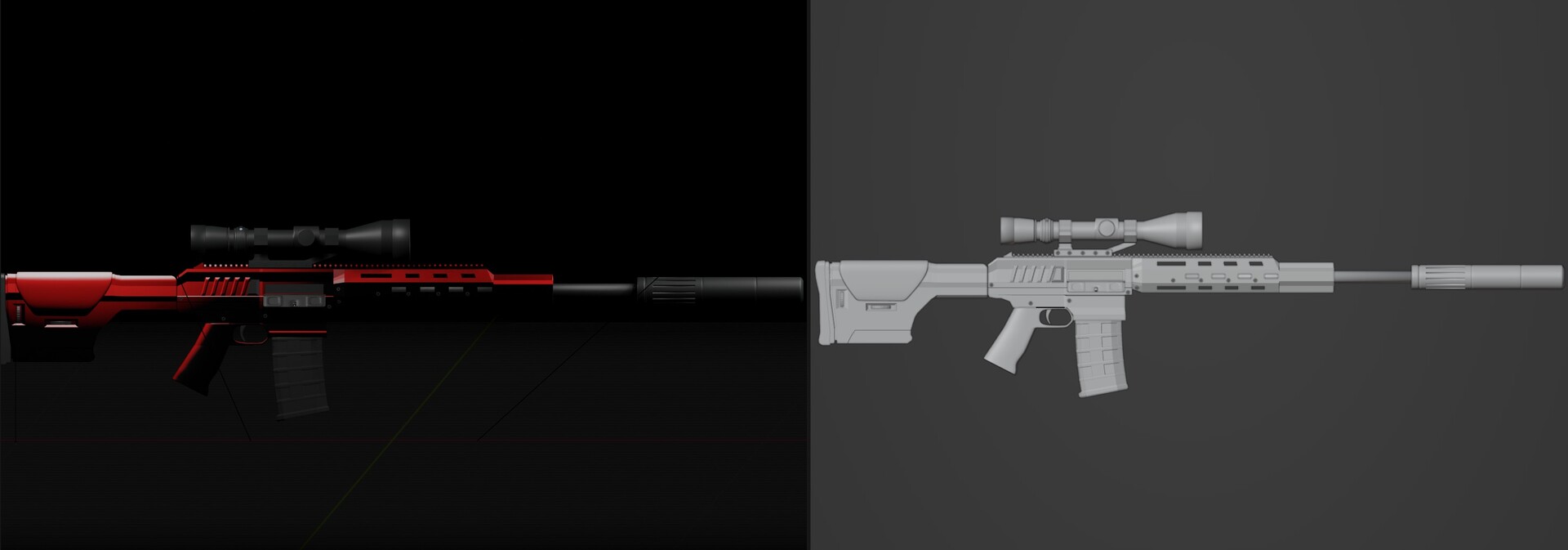 ArtStation - Sniper Rifle : Custom Design