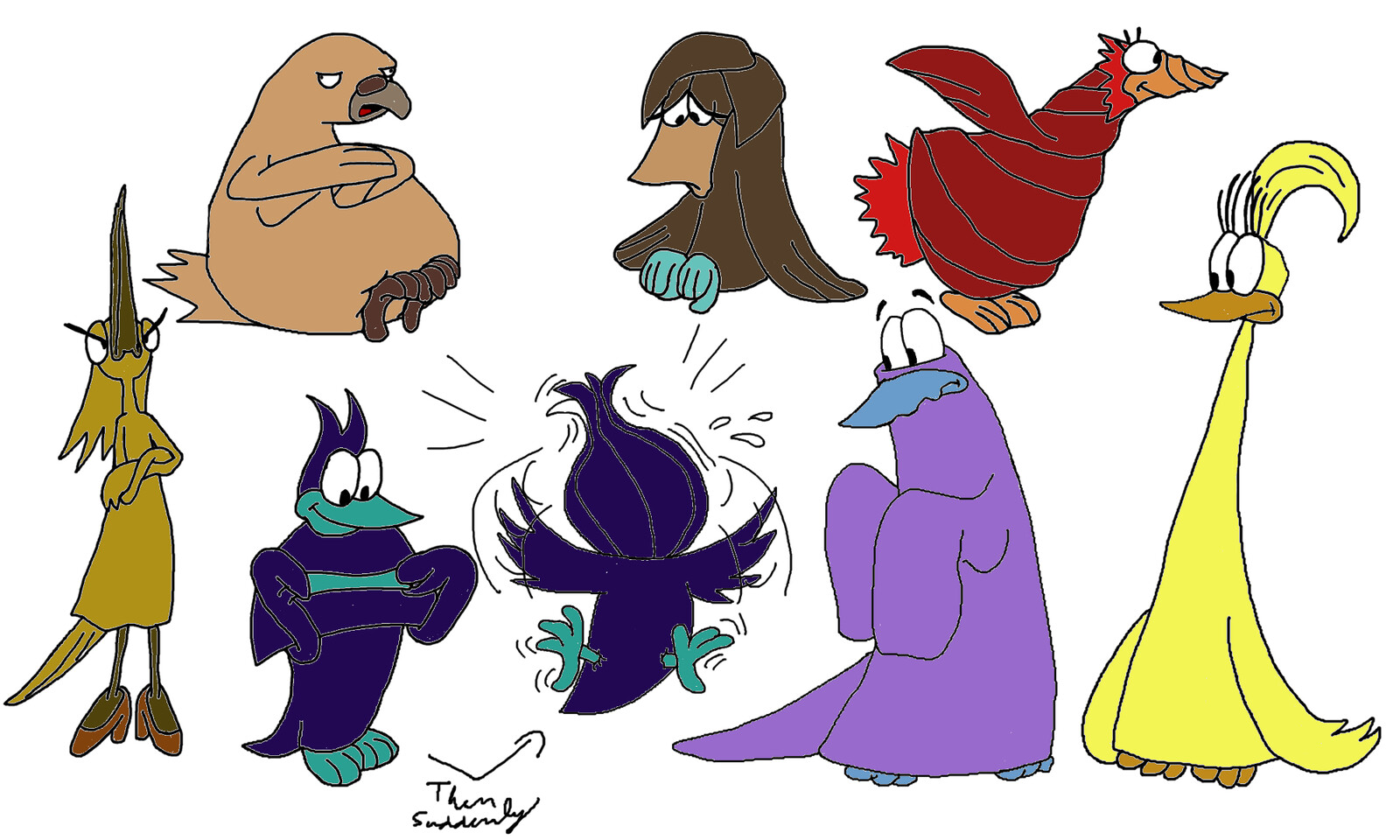 Lukas Thelen - Bird-Character-Collage