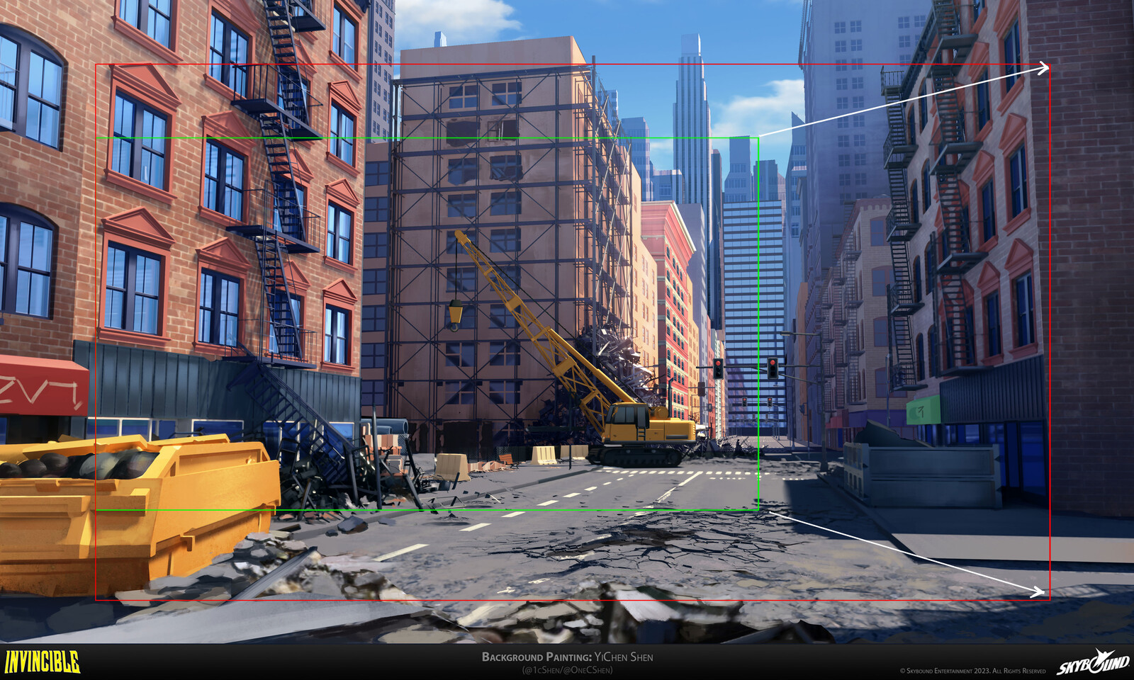 YiChen Shen - Invincible S2 Episode 1 Background Paint