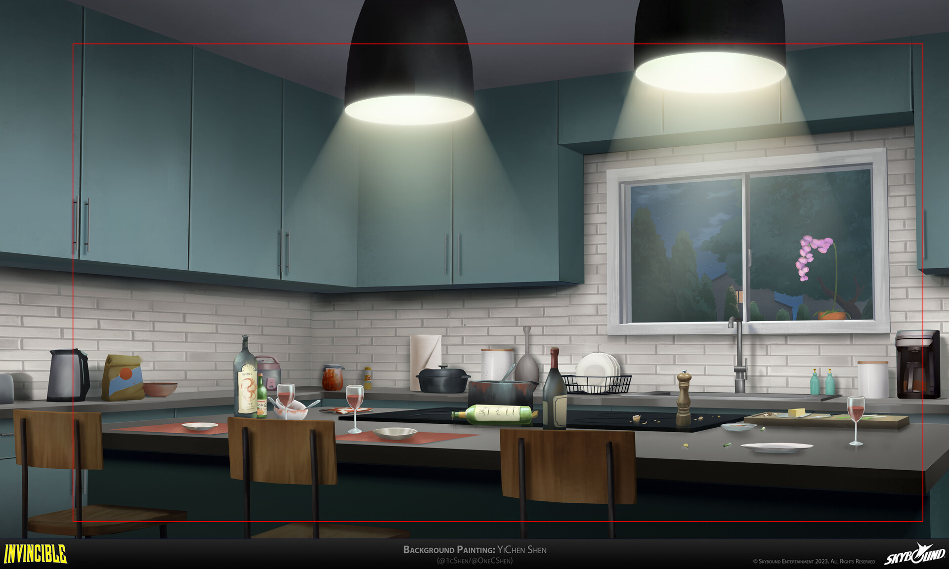 YiChen Shen - Invincible S2 Episode 1 Background Paint