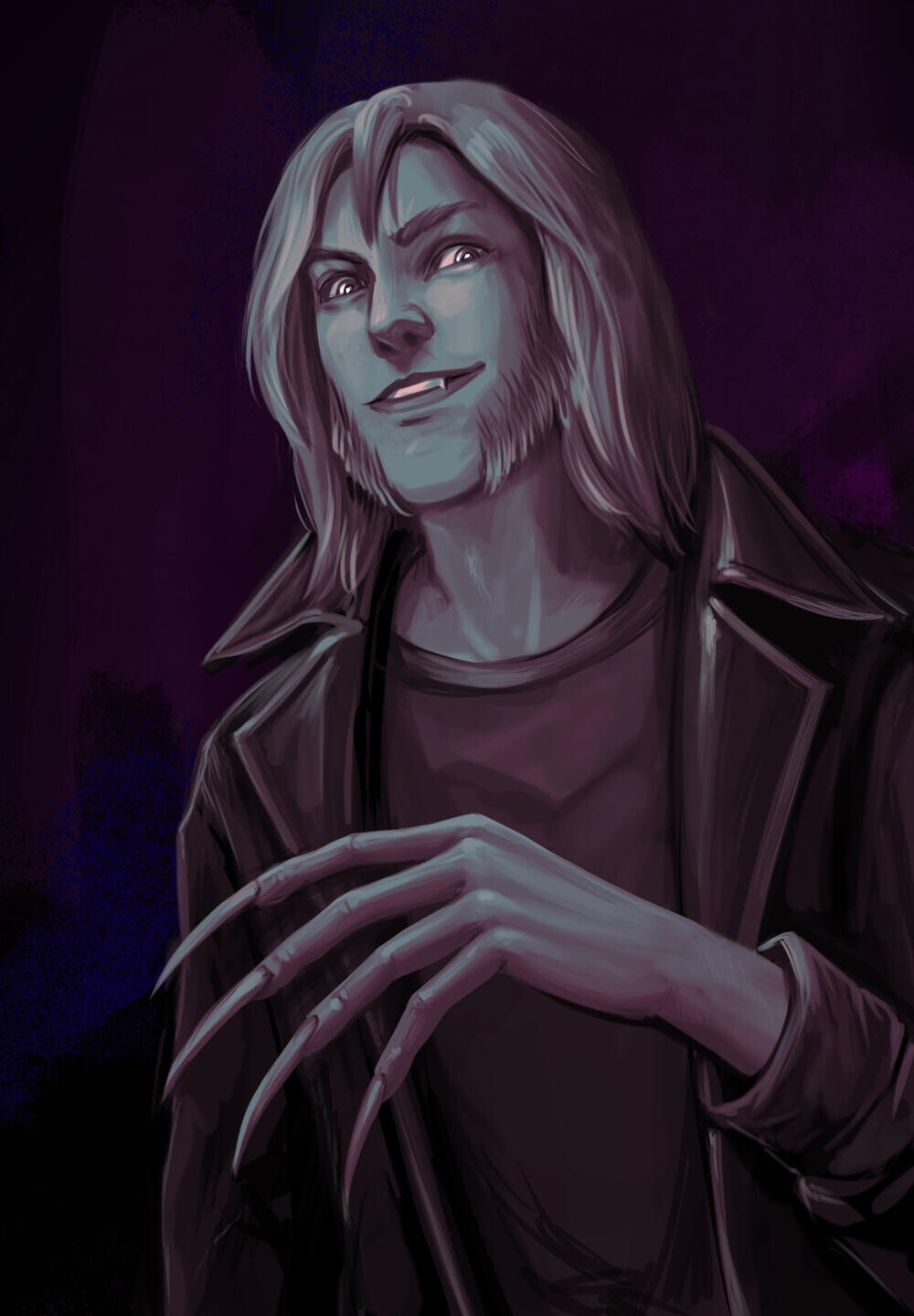 ArtStation - Chester, my VtM character, procreate