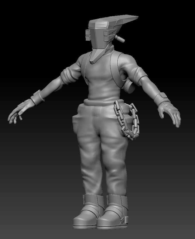 Alexander Britt - Semi-Realistic 3D Model of RED from "Bomb Rush Cyberfunk"