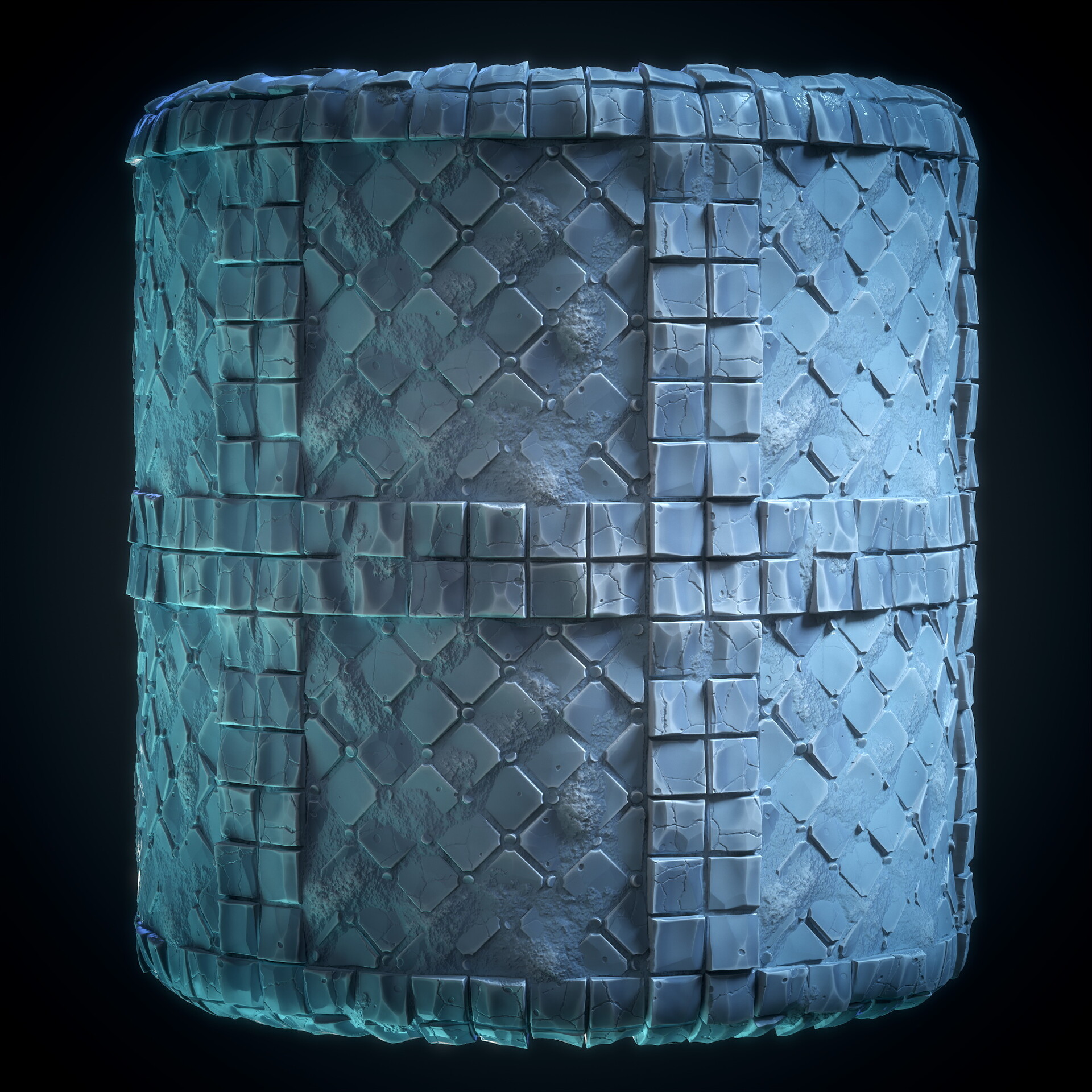 ArtStation - Stone Floor(Ice) material - VOL 07 - Maps & SBS & SBsar