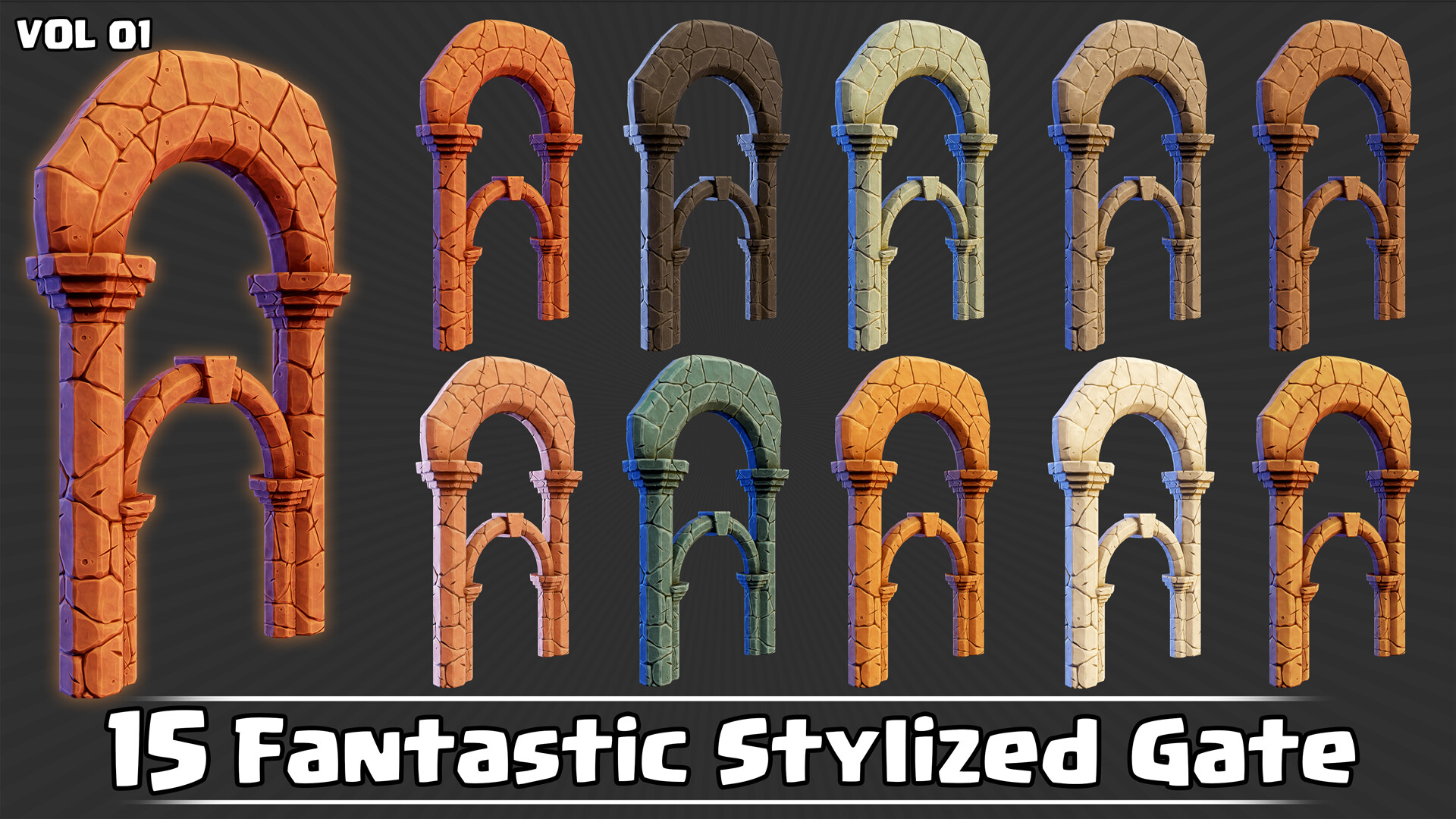 Hossein Heydari - 15 Fantastic Stylized Gates Game Ready VOL01