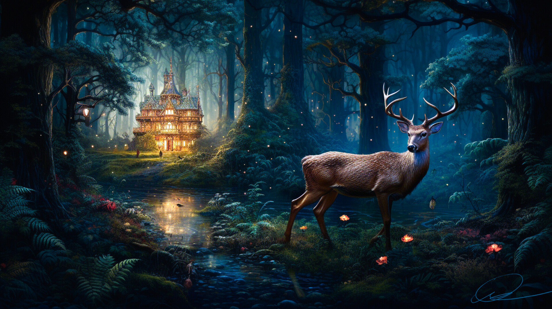 ArtStation - forest deer