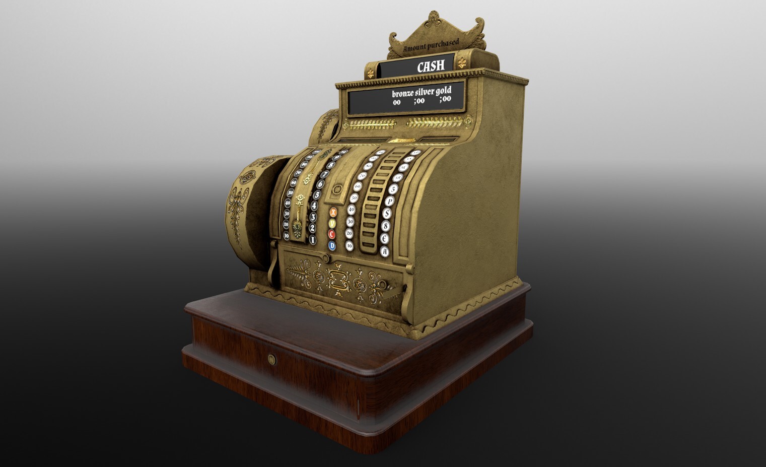 eric garcia - Old cash register Low poly