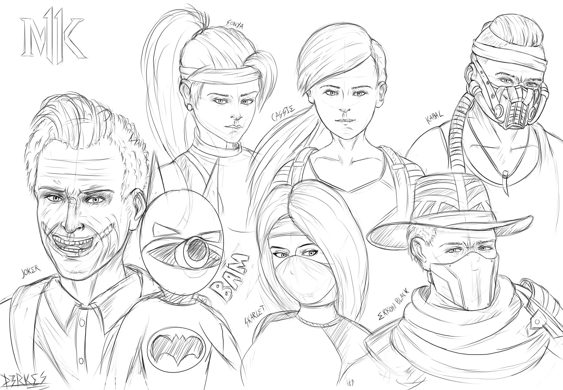 ArtStation - Mortal Kombat 11- Characters sketch