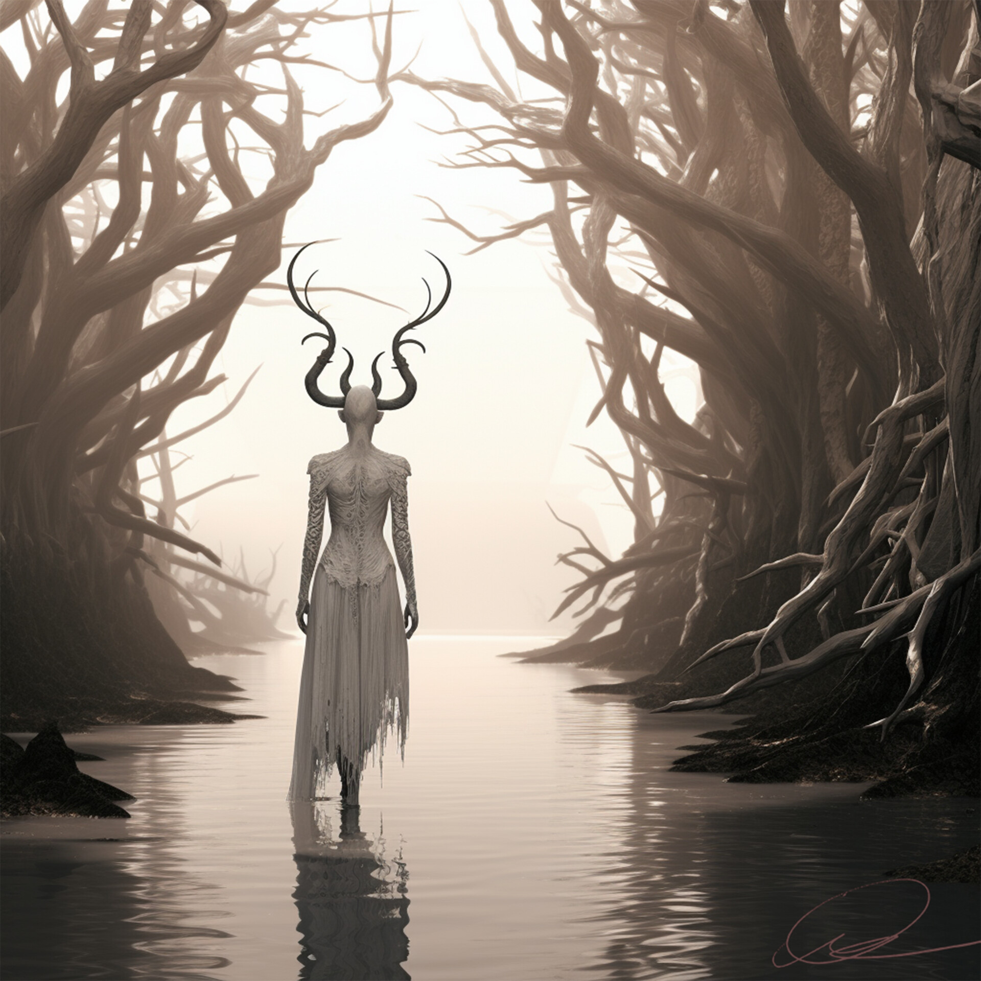 ArtStation - white river demon