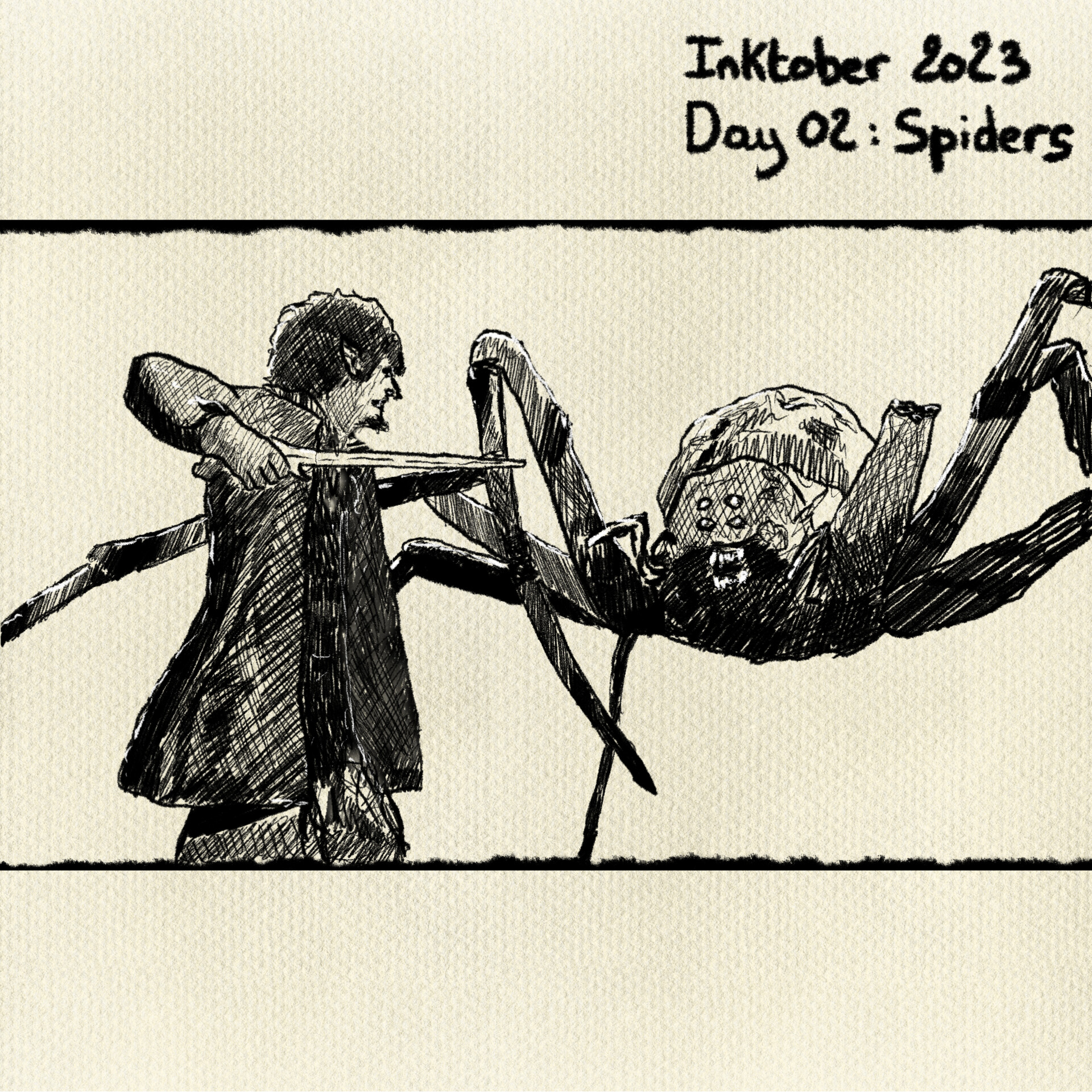 ArtStation - Inktober 2023, Day 02, Spiders