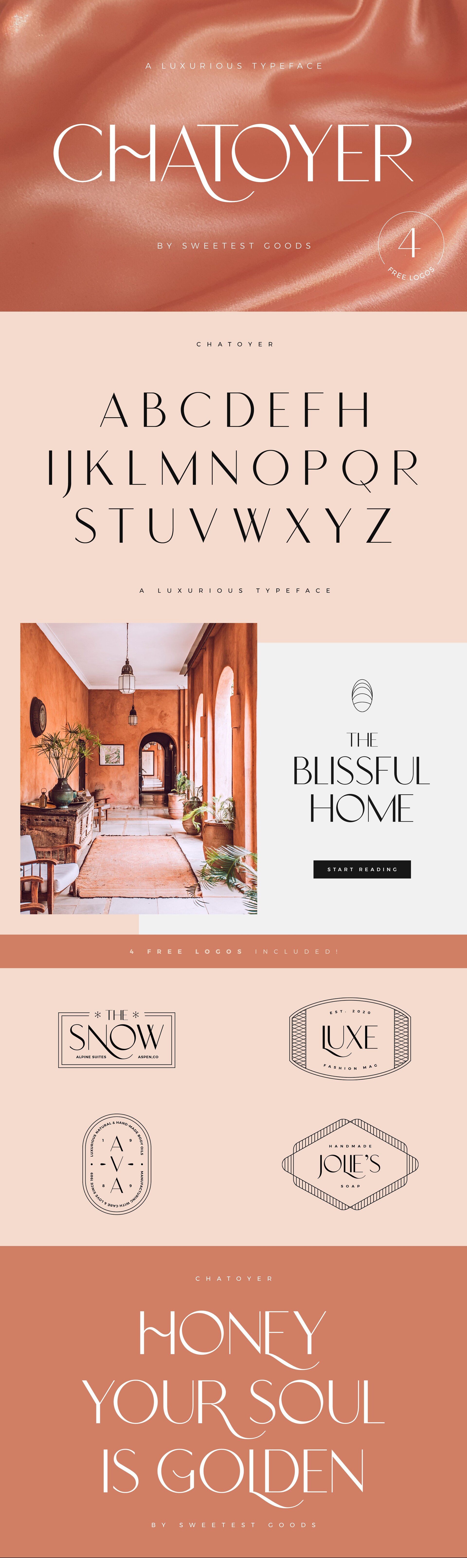 ArtStation - Chatoyer Luxe Font Free Logos